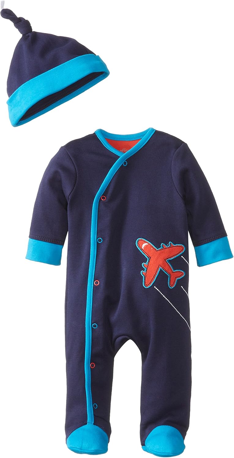 Amazon.com: Offspring - Baby Apparel Boys' Baby Newborn Airplane Footie ...