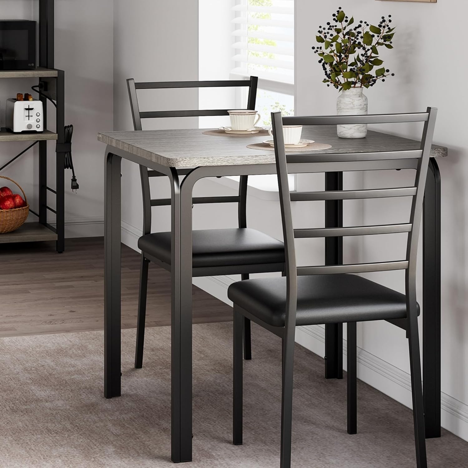Amazon.com - IDEALHOUSE Dining Table for 2, Small Table and Chairs Set ...