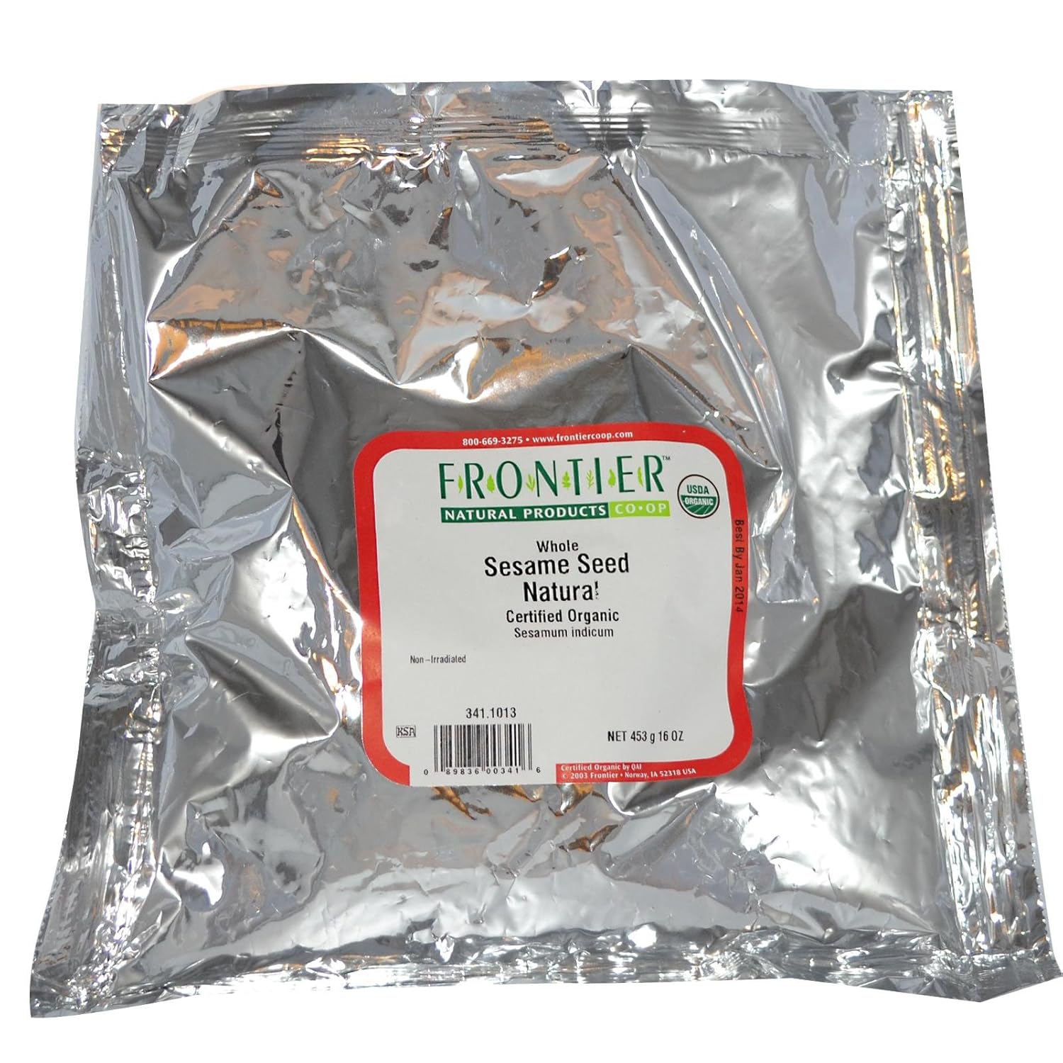 Amazon.com : Frontier Sesame Seed, Natural, Whole Certified Organic, 16 ...
