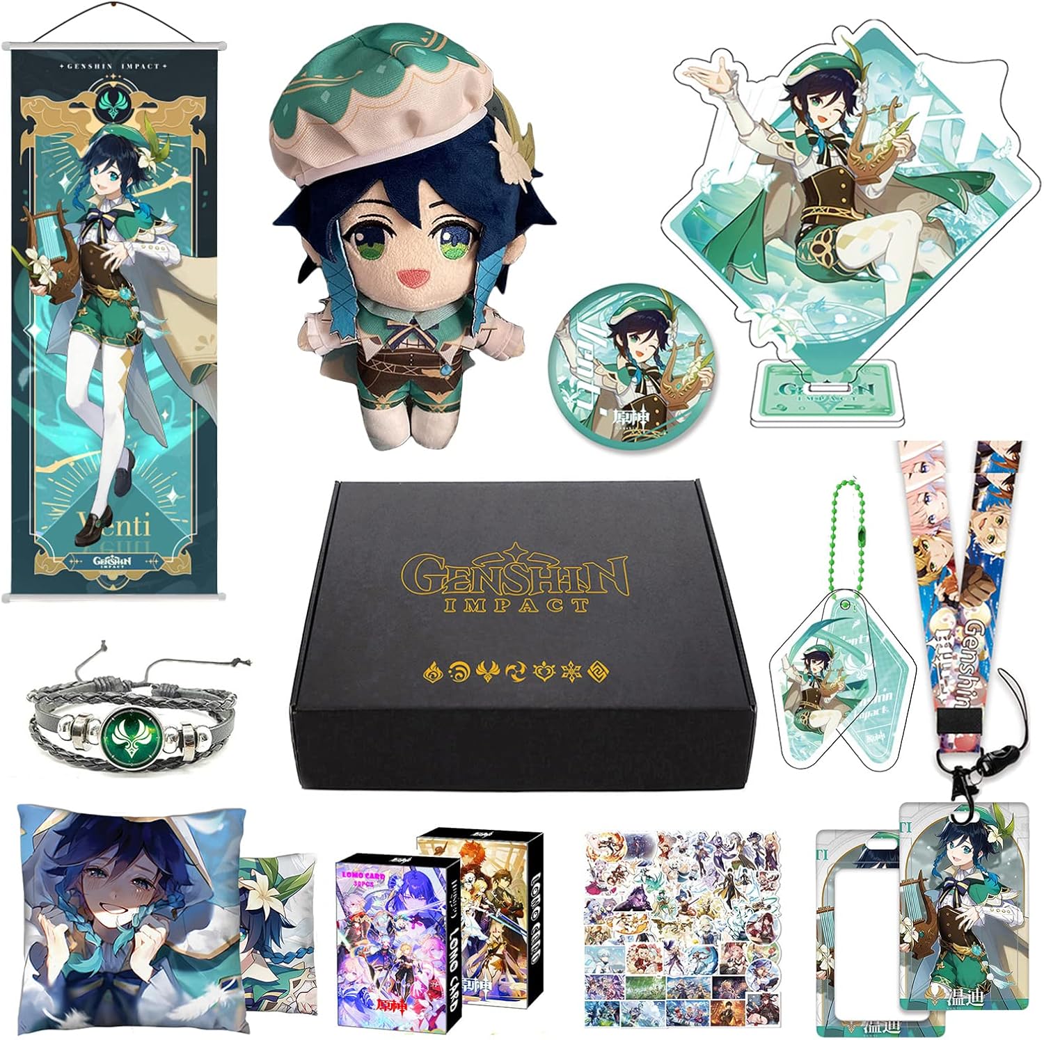 MOTAO Genshin Impact Box Xiao Hu Tao Qiqi Merch Set - Doll, Poster ...