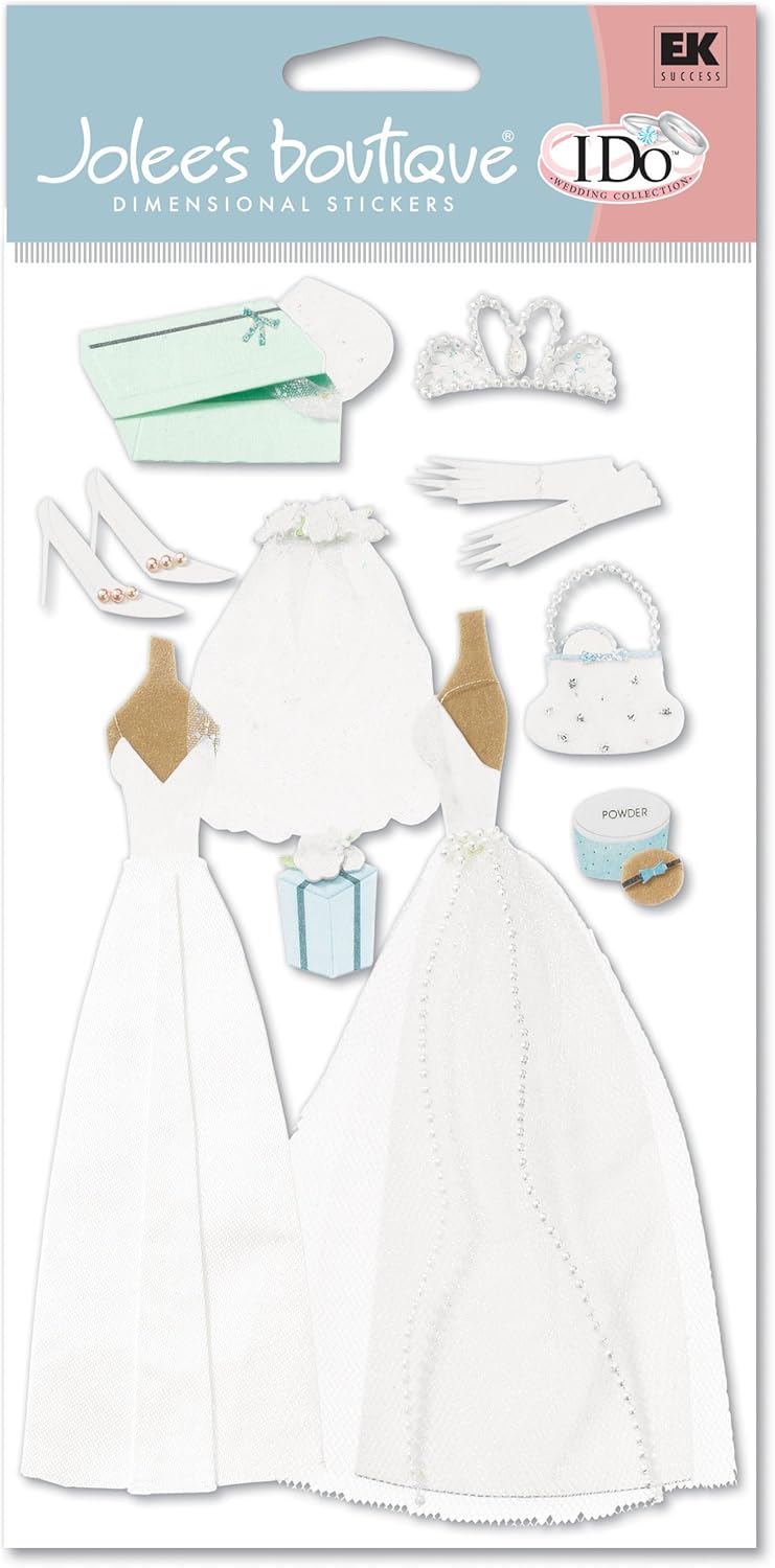Amazon.com: Jolee's Boutique I Do Wedding Gown Stickers