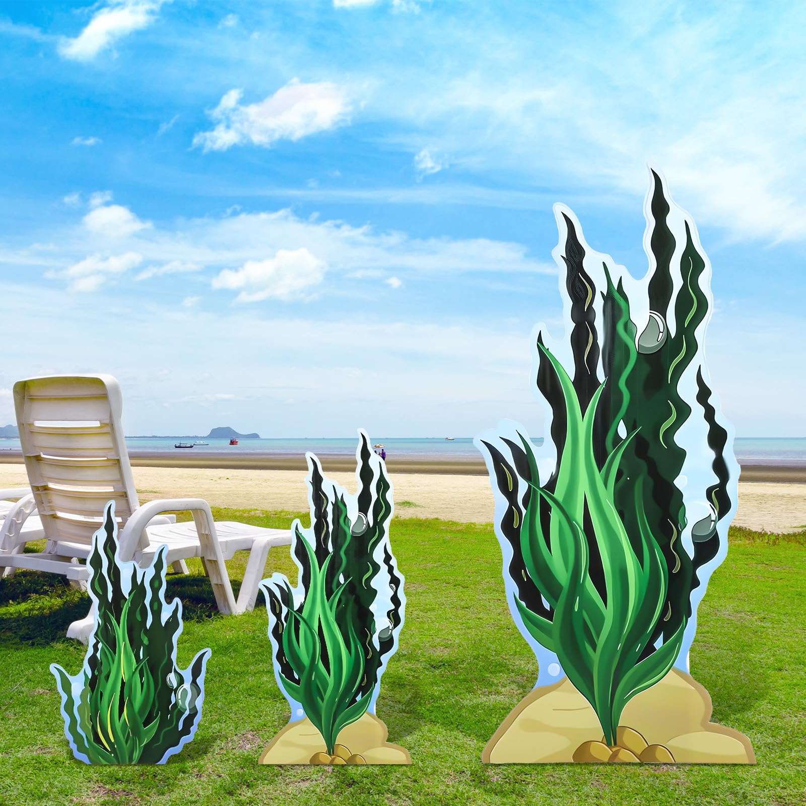 Cardboard Cutout 47" Seaweed s - 3-Pack Underwater Party Props For ...