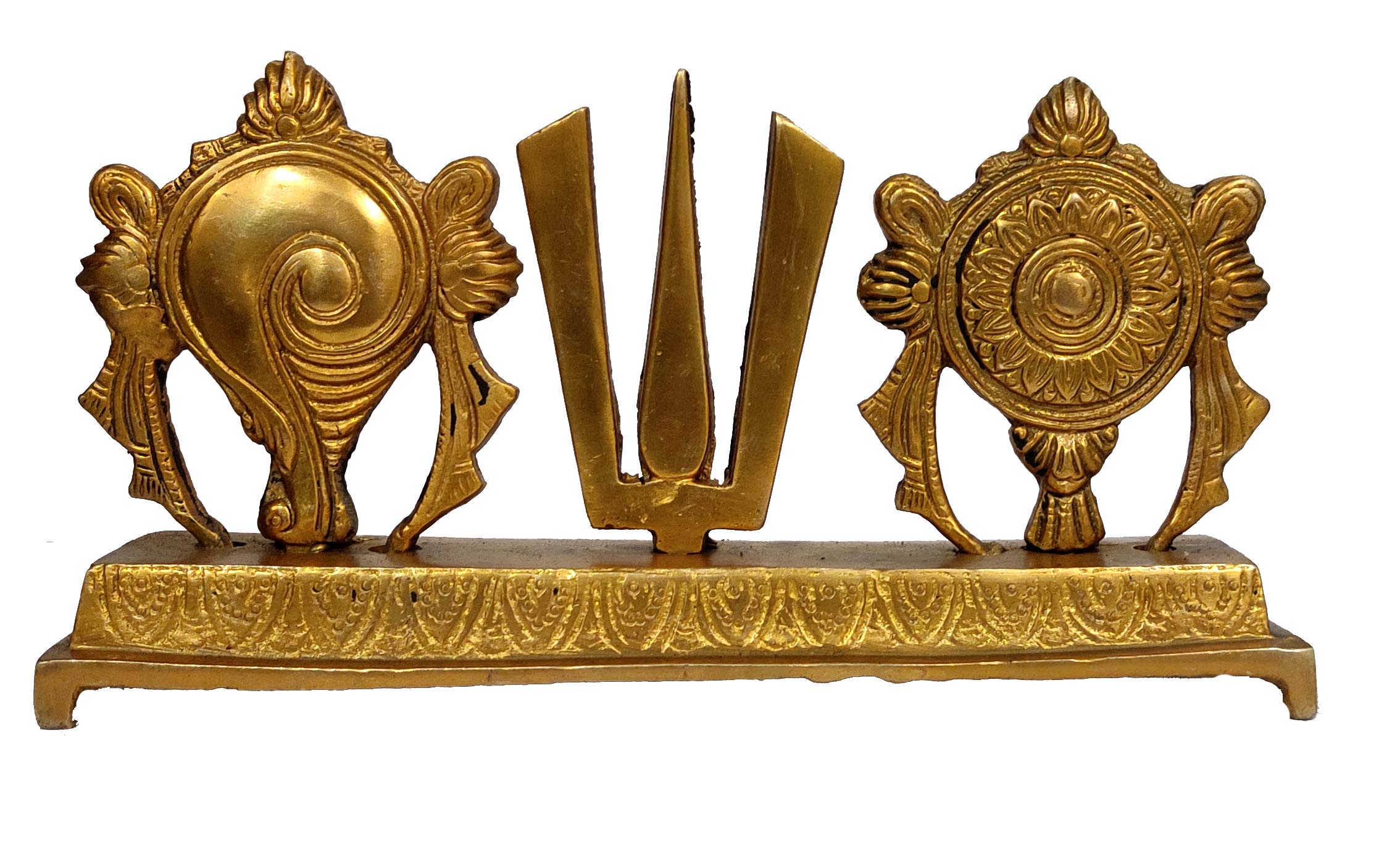 Buy Purpledip Brass Idol Tirupathi Balaji Shankh Chakra Tilak ...