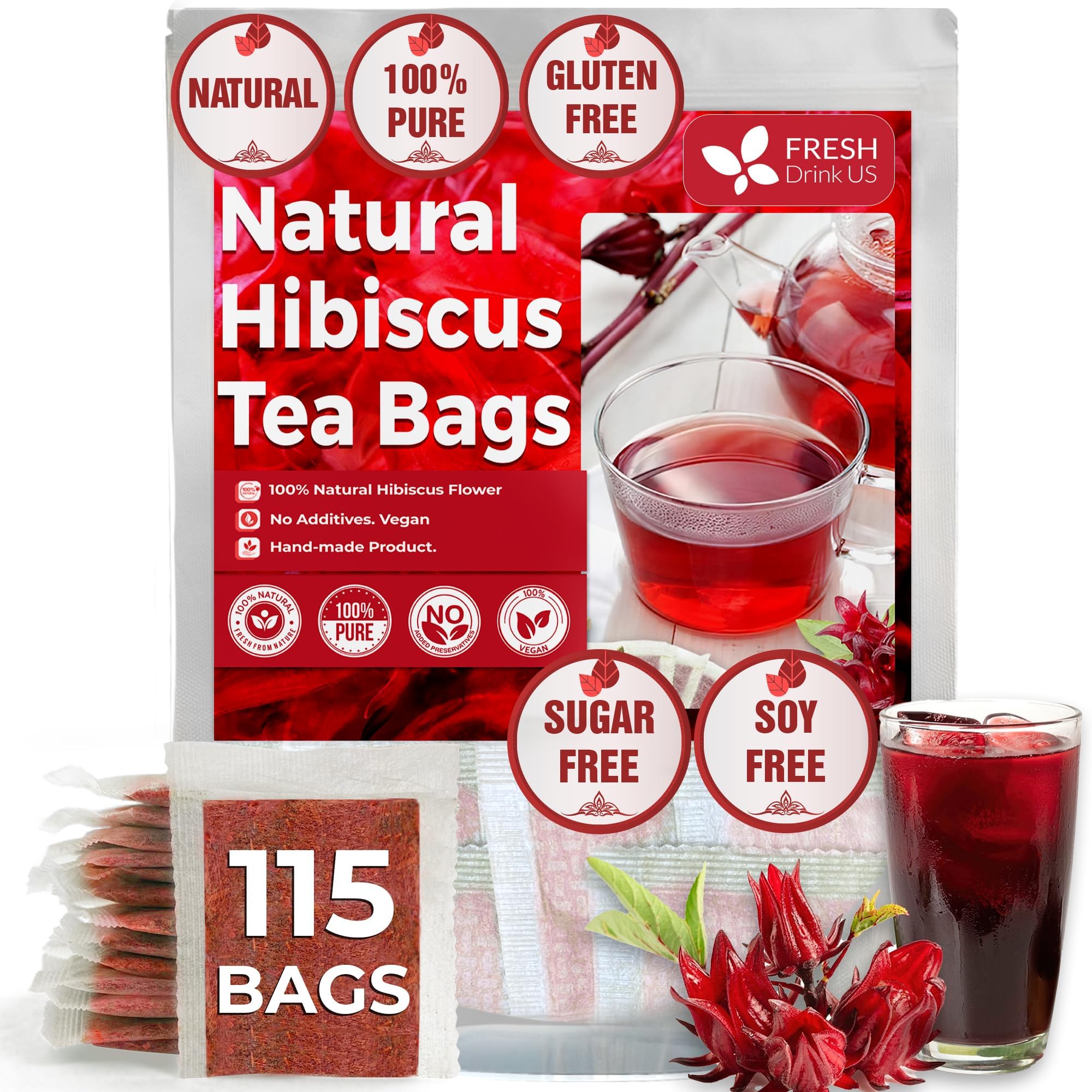 Amazon.com : NOW Foods Organically Hip Hibiscus Tea, 24 Tea Bag (2 Pack ...