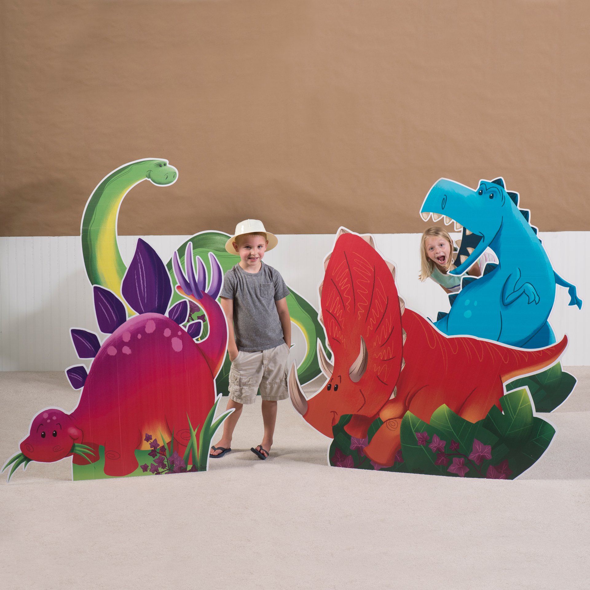 Buy 3 ft. 9 in. to 4 ft. 5 in. Dino Tales Dinosaur Standee Set Standup ...