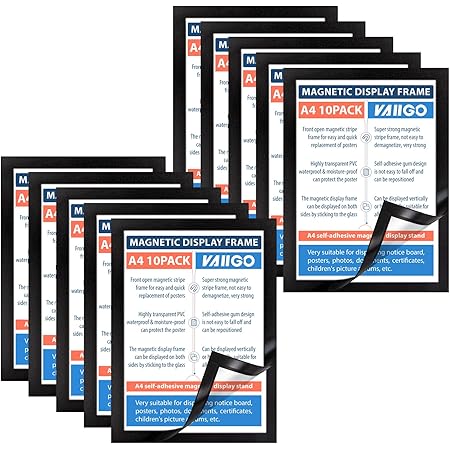 Durable DURAFRAME Self-Adhesive Magnetic Frame | A4 Format In Black ...