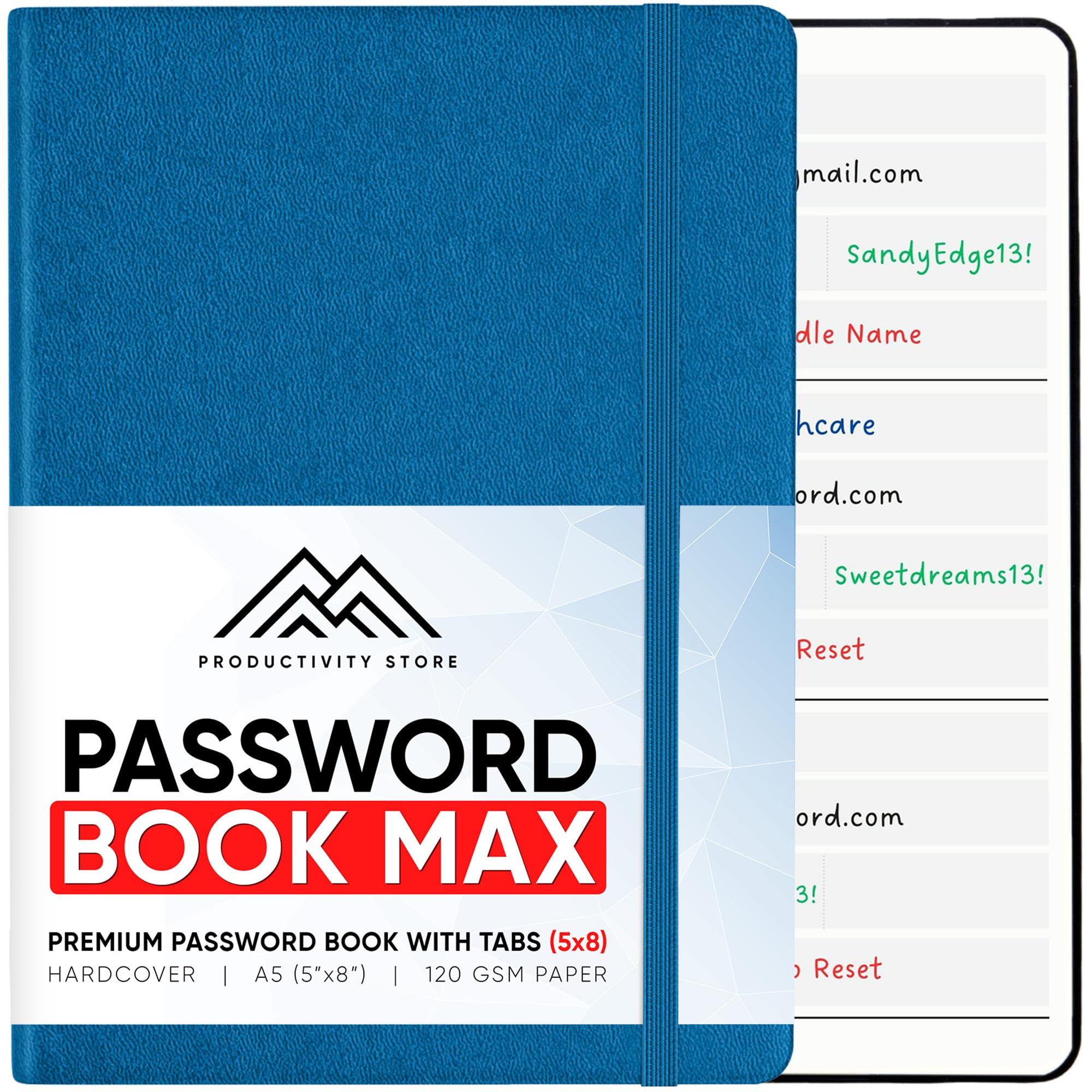 Amazon.com : PRODUCTIVITY STORE Best Password Book with Alphabetical ...