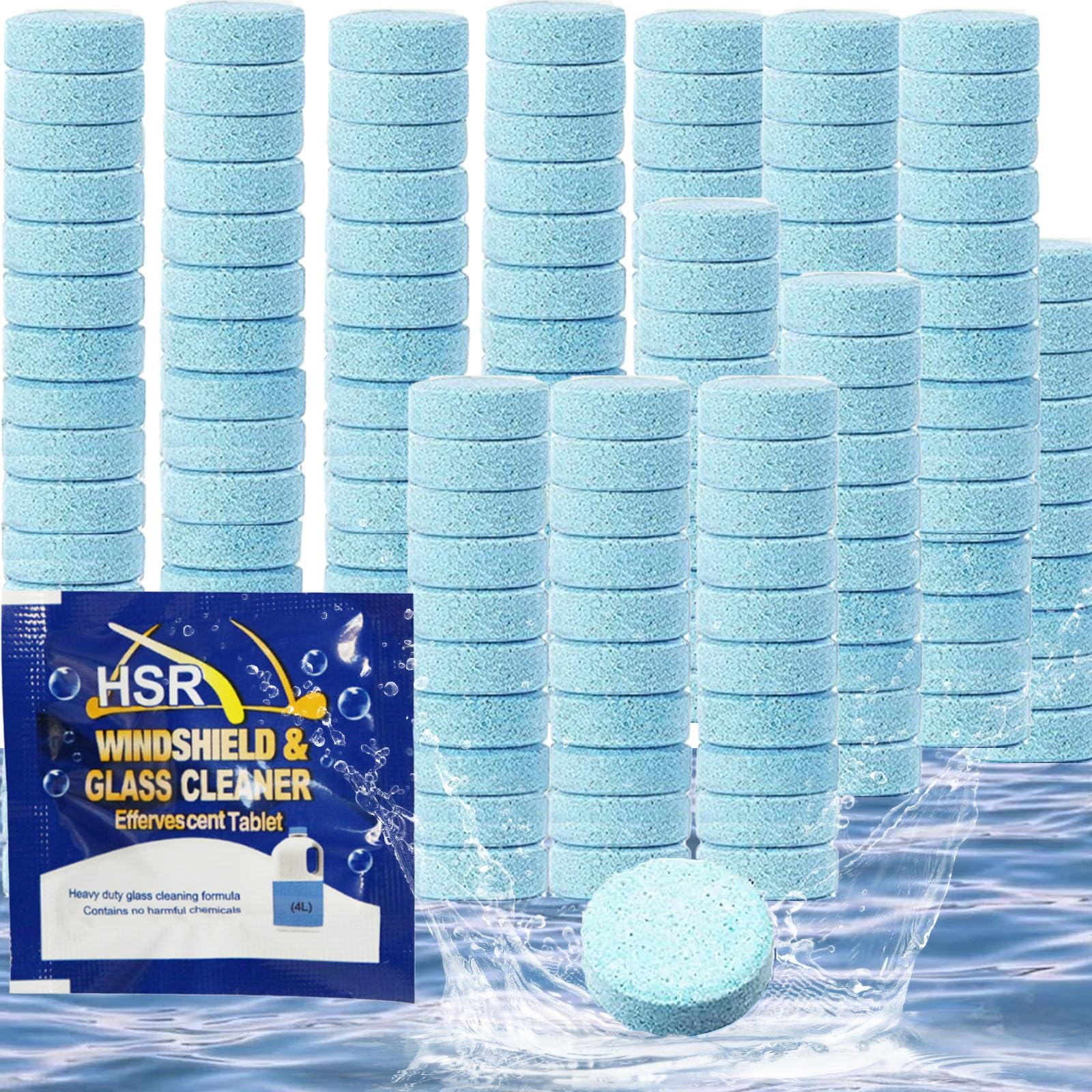 100 Pieces Screen Wash Tablets,Car Screenwash Tablets,Windscreen Washer ...