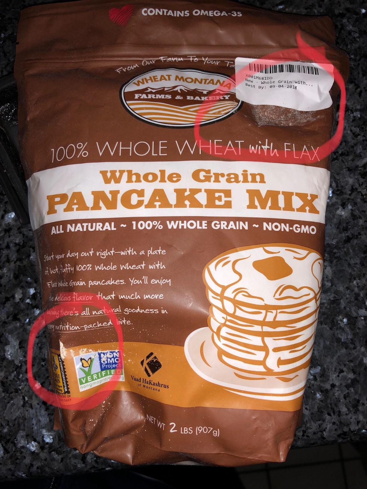 Amazon.com : Wheat Montana Mix Pancke 100% Whl Wht : Pancake And Waffle ...
