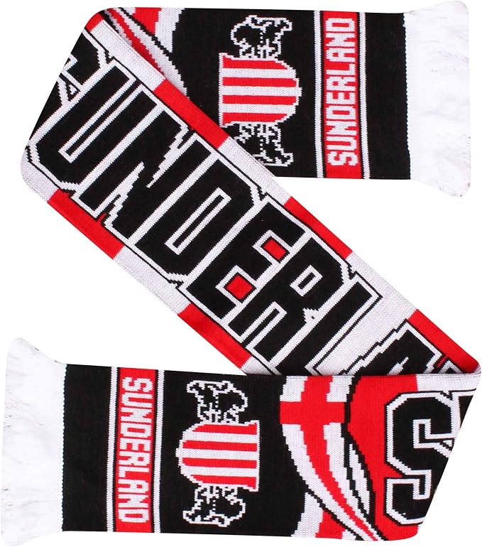 Sunderland AFC Football Fans Scarf (100% Acrylic) : Amazon.co.uk ...