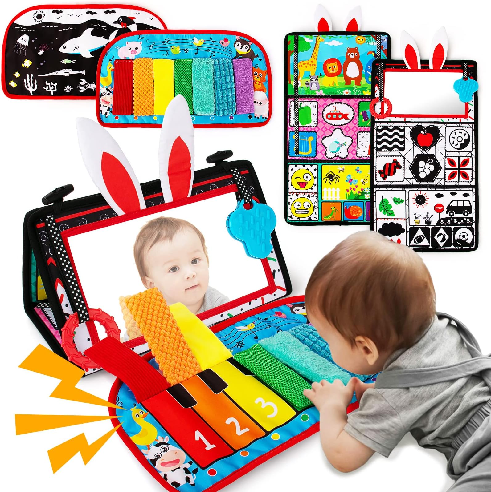 Amazon.com : Yookidoo Baby Tummy Time Mat Newborn Musical Playmat ...