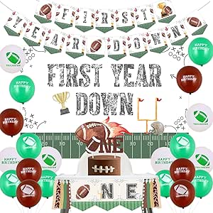 Amazon.com: JOYMEMO Football 1st Birthday Party Decorations for Boys ...