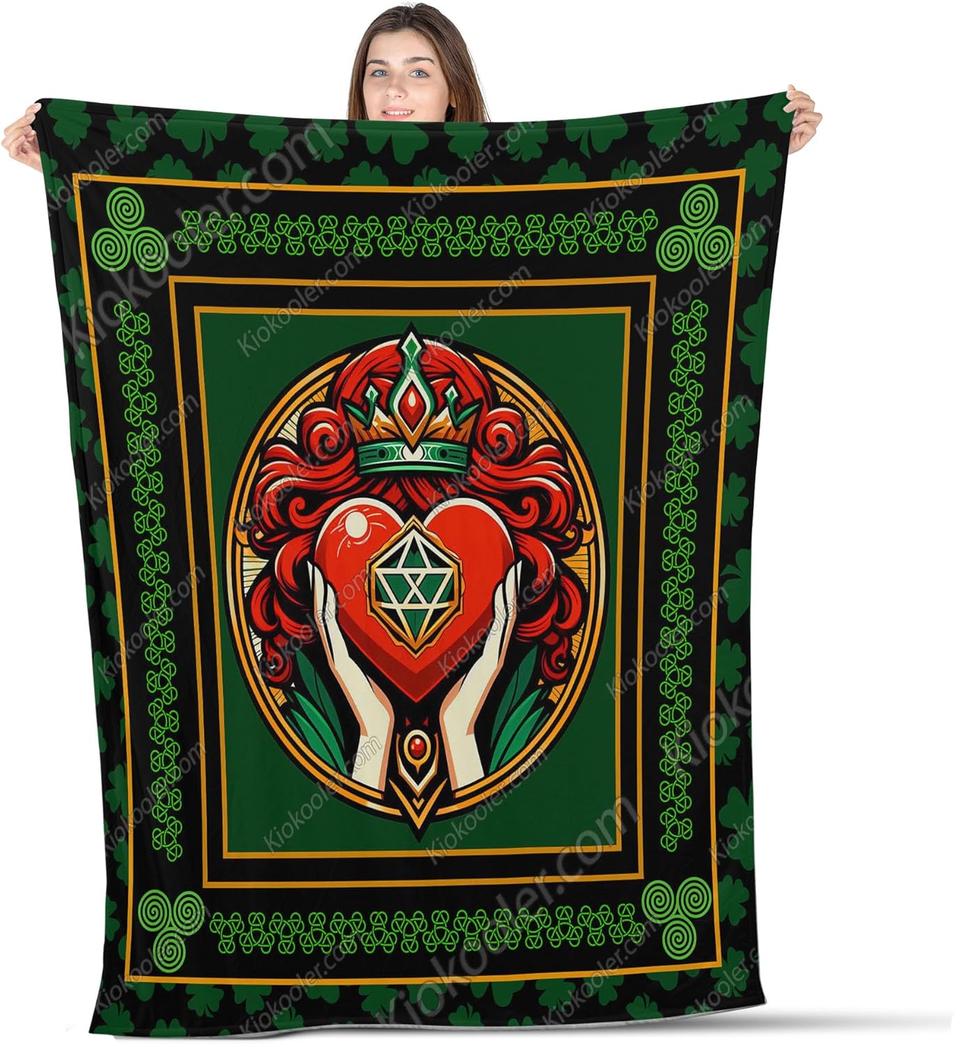 Amazon.com: Kiokooler Irish Celtic Claddagh Throws Blanket Comfort ...