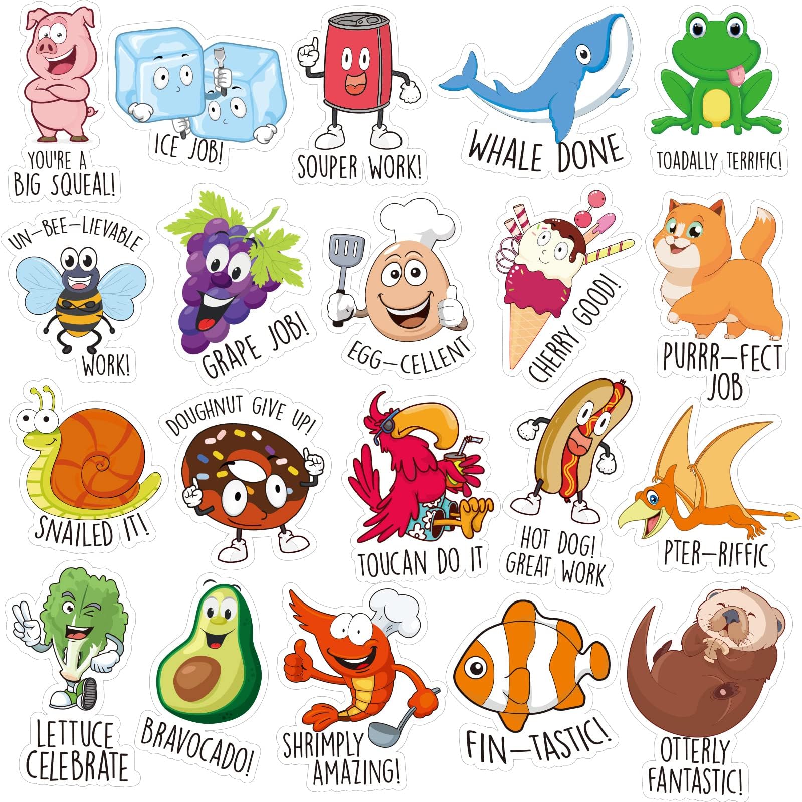 Amazon.com : 50PCS Punny Rewards Motivational Stickers, Incentives ...