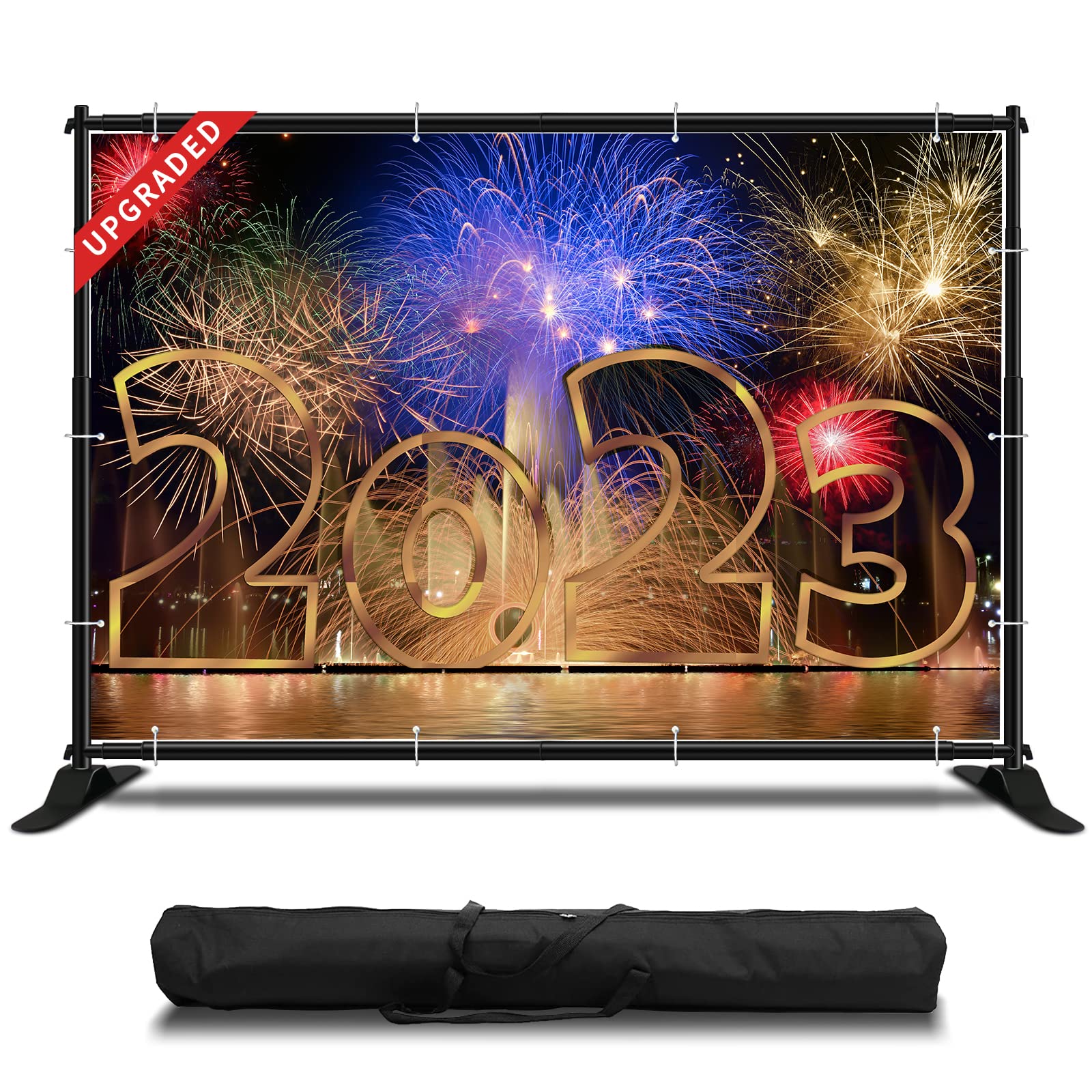 Hooomyai Upgraded Display Backdrop Banner Stand 10 x 8 Ft Heavy Duty ...