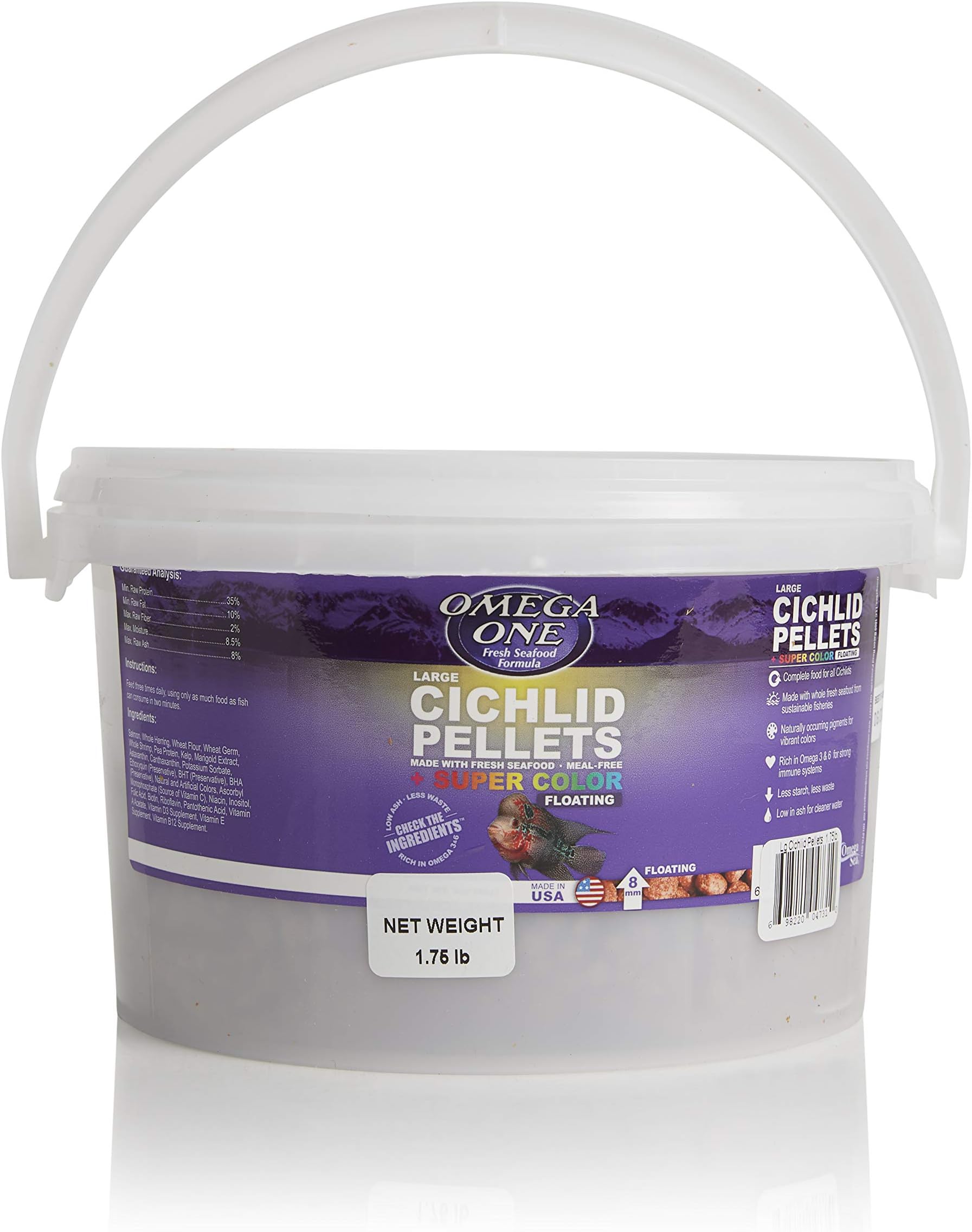 Amazon.com: Omega One 2 Pack of Super Color Sinking Small Cichlid ...