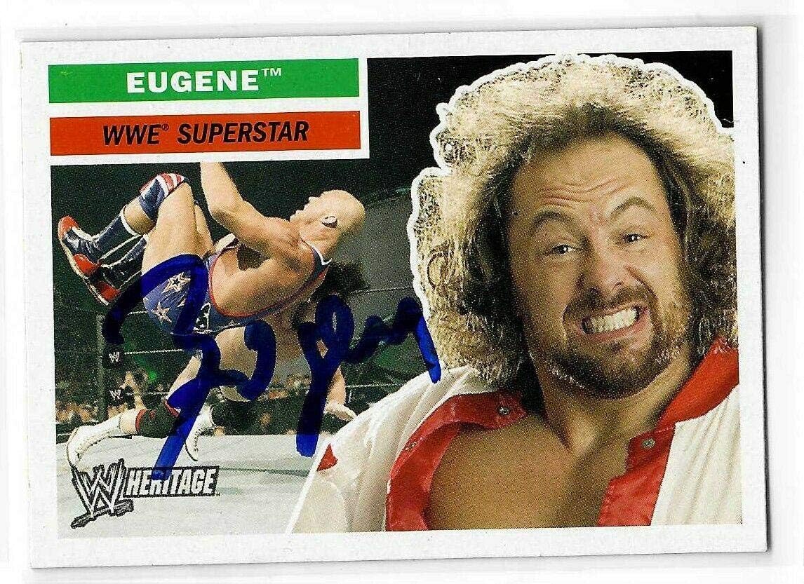 Eugene Signed 2005 Topps WWE Heritage Card #18 - Autographed Wrestling ...