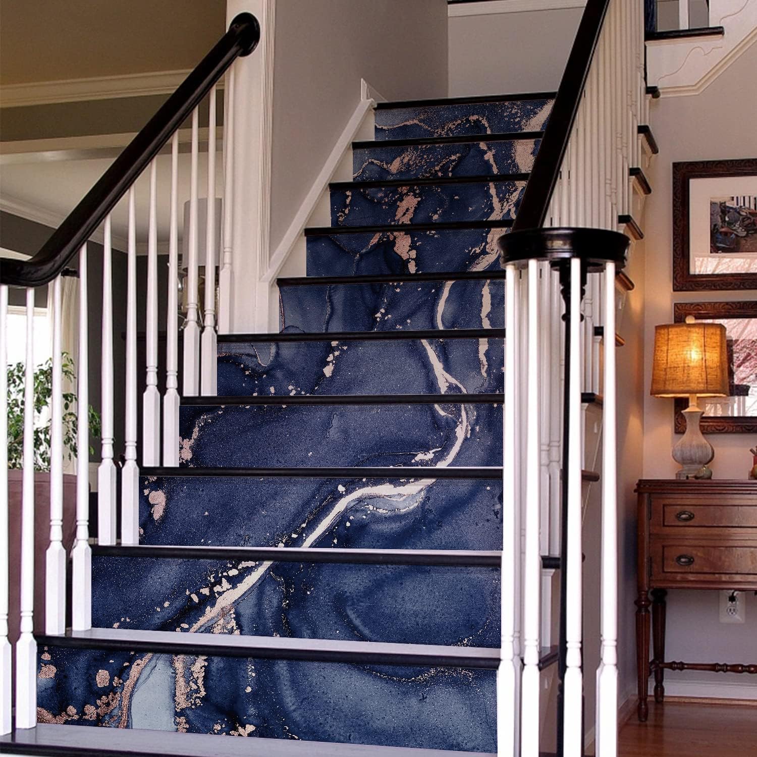 Amazon.com: funlife 14Pcs Art Deco Modern Marble Peel and Stick Vinyl ...