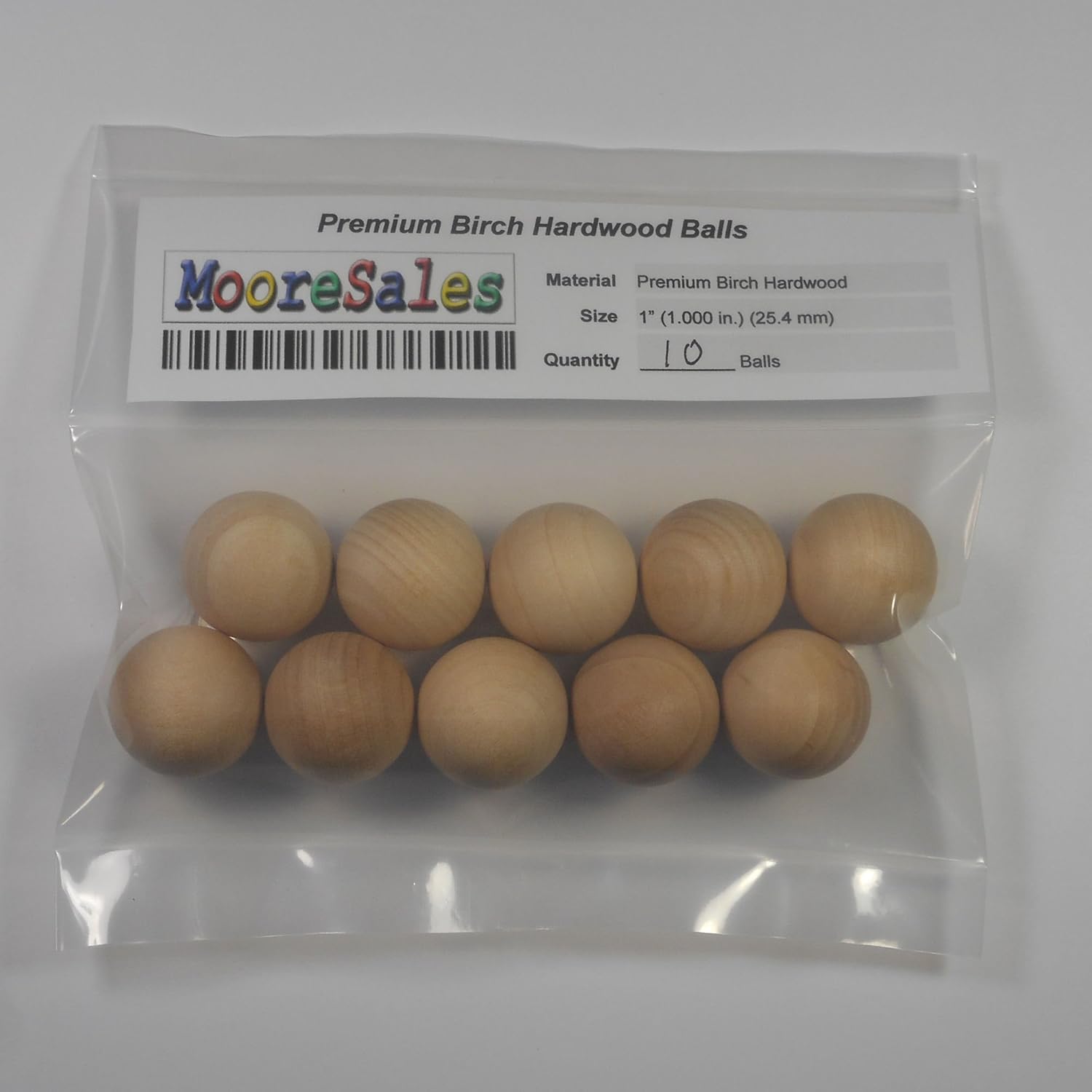 Amazon.com: 10 Hardwood Balls Solid Birch Wood Ball 1 Inch Dia. (1.00 ...