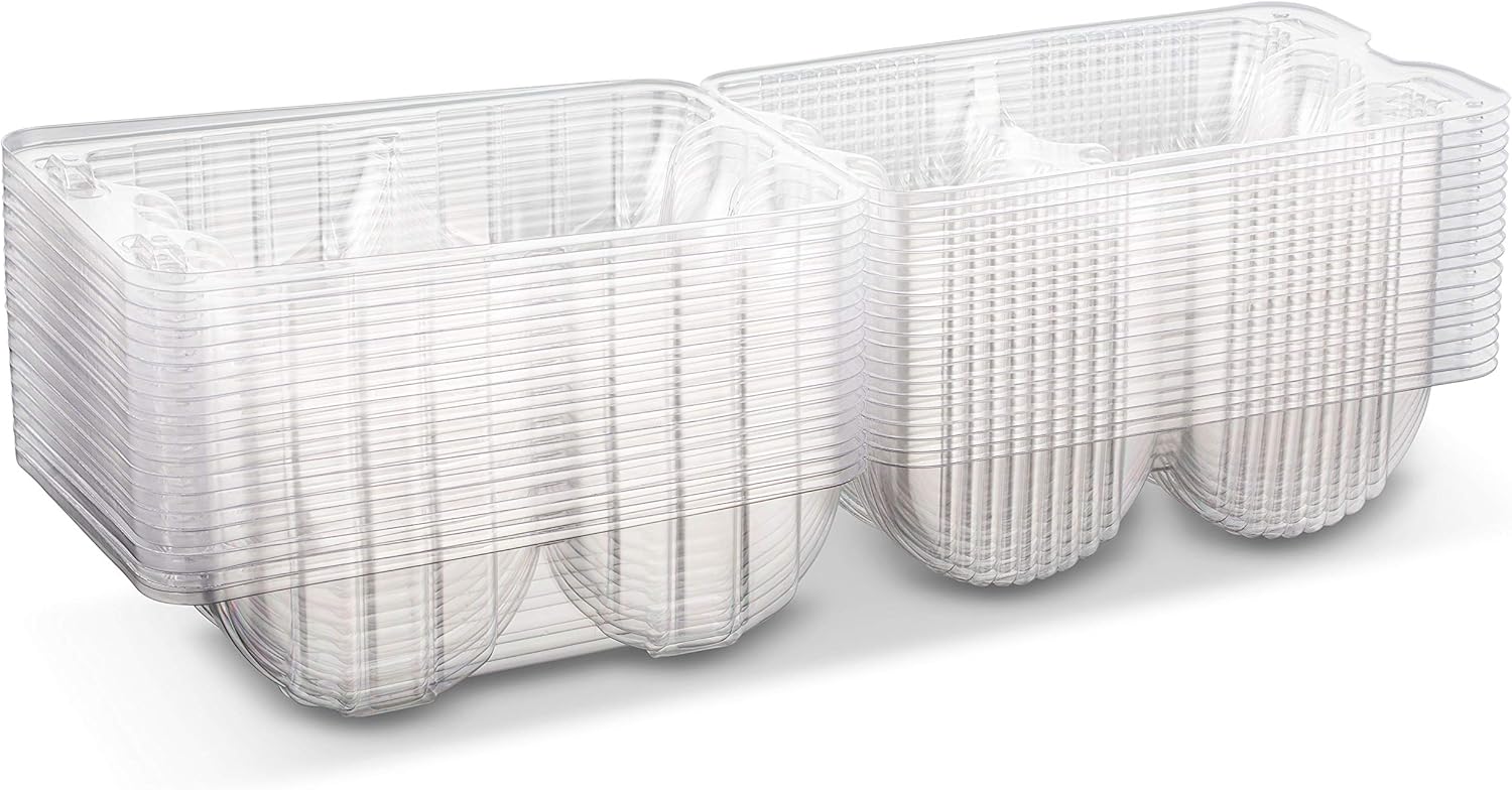 MT Products Recipientes de plástico transparente para 6 donas o 12 ...