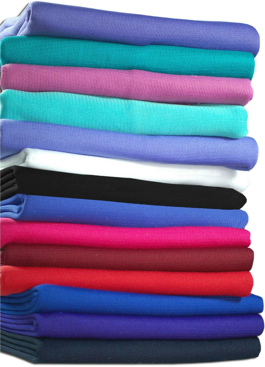 Amazon.com: Polyester Jersey Knit Rib Stretch Fabric & Matching Ribbing ...