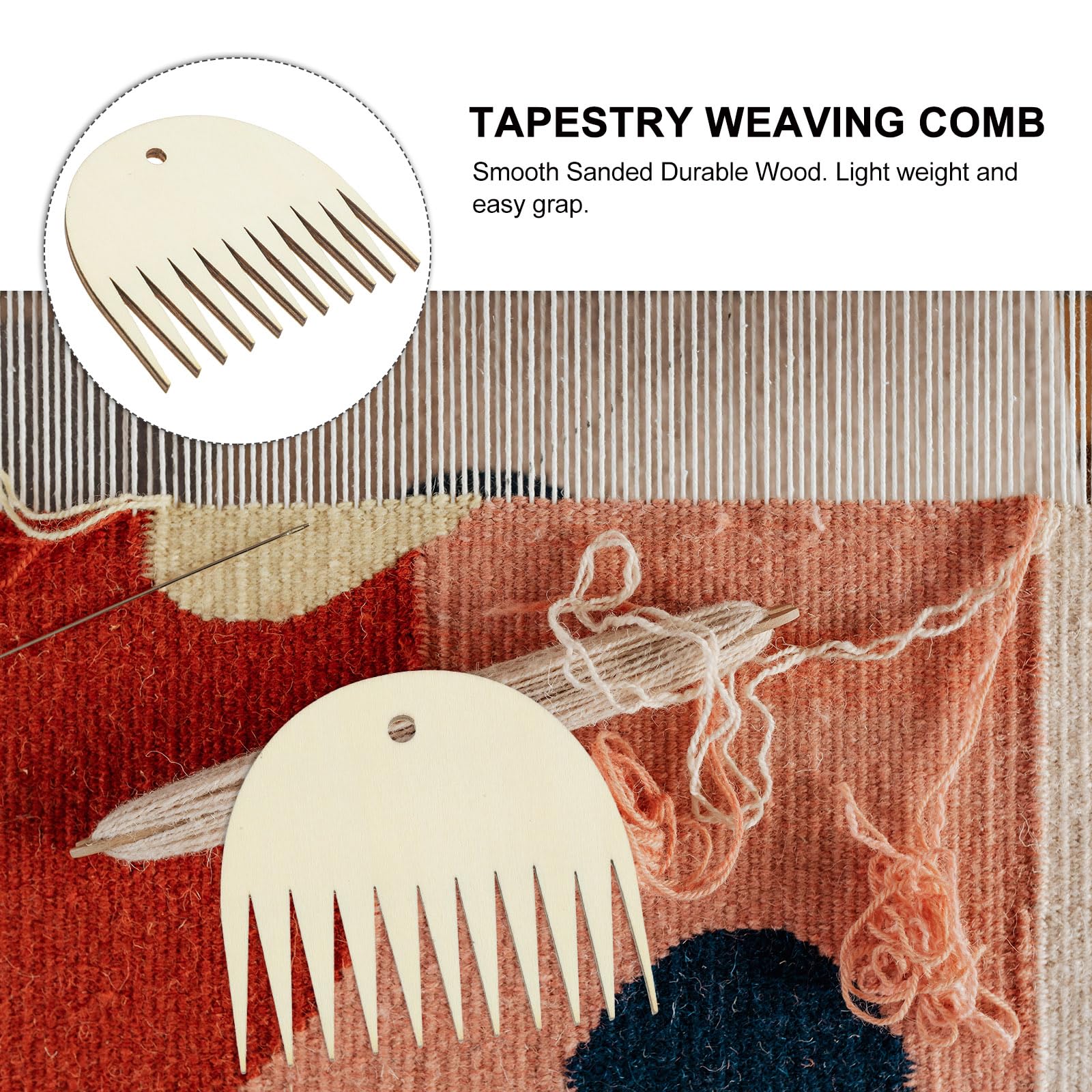 Weaving Loom For Adults Double-Ended Weaving Loom Comb - Beech Wood ...