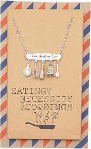 Amazon.com: Quan Jewelry Handmade Cooking Utensils Charm Pendant ...