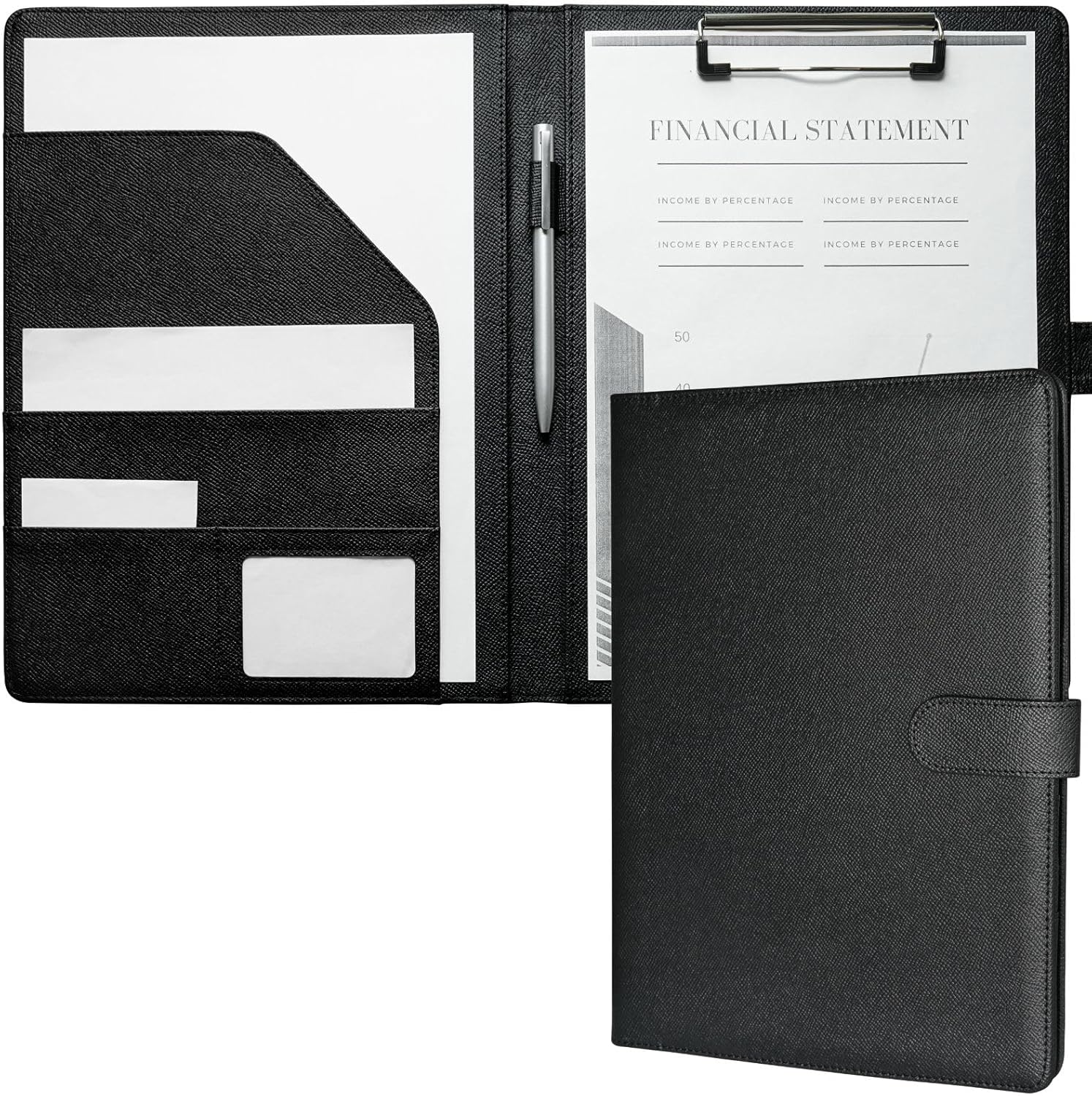 Mymazn A4 Clipboard Folder Conference Folder, Faux Leather Clipboard ...