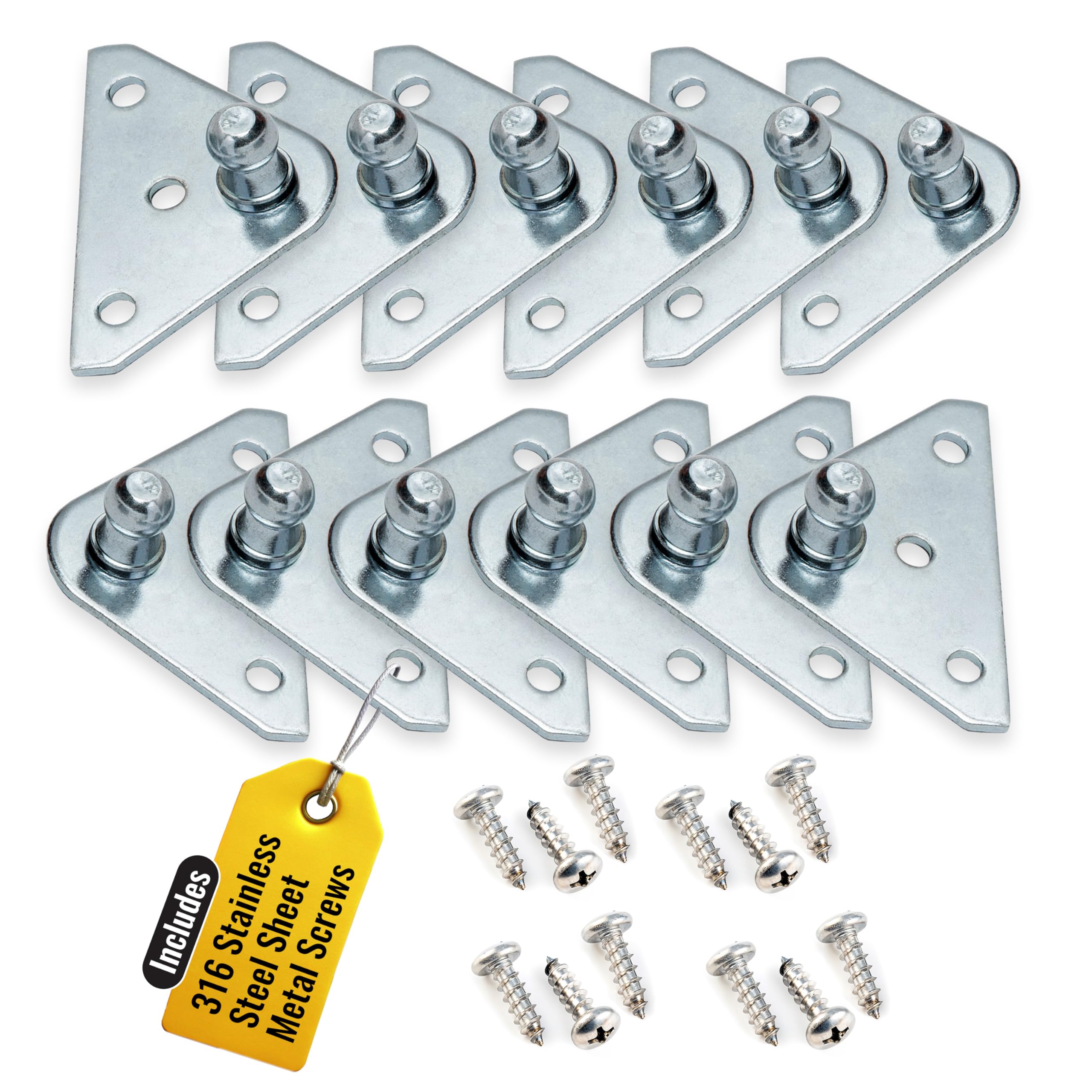 Snapklik.com : 10MM Ball Stud Mounting Silver Bracket For Gas Struts ...