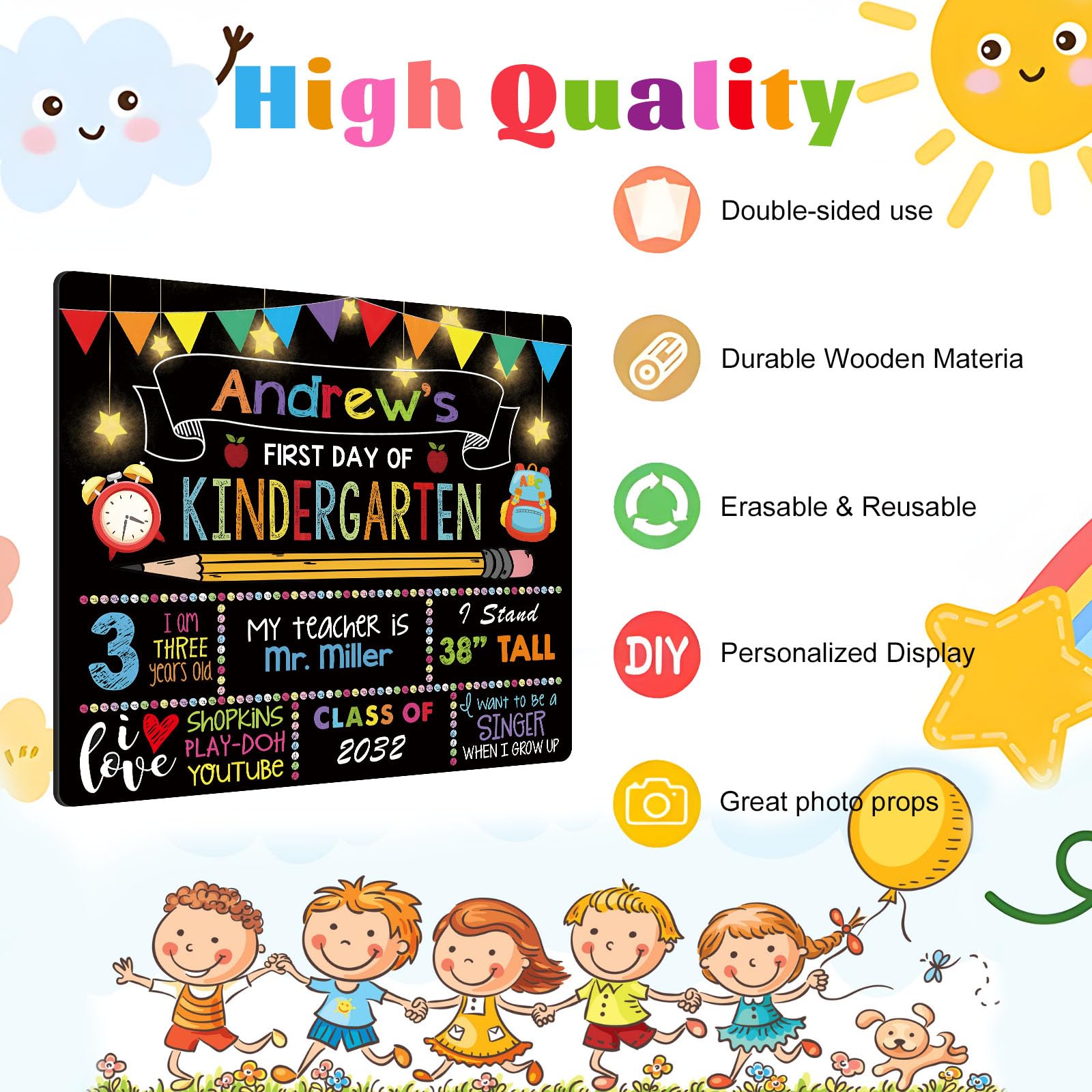 Snapklik.com : Smilelife 2024 New First And Last Day Of School Sign ...