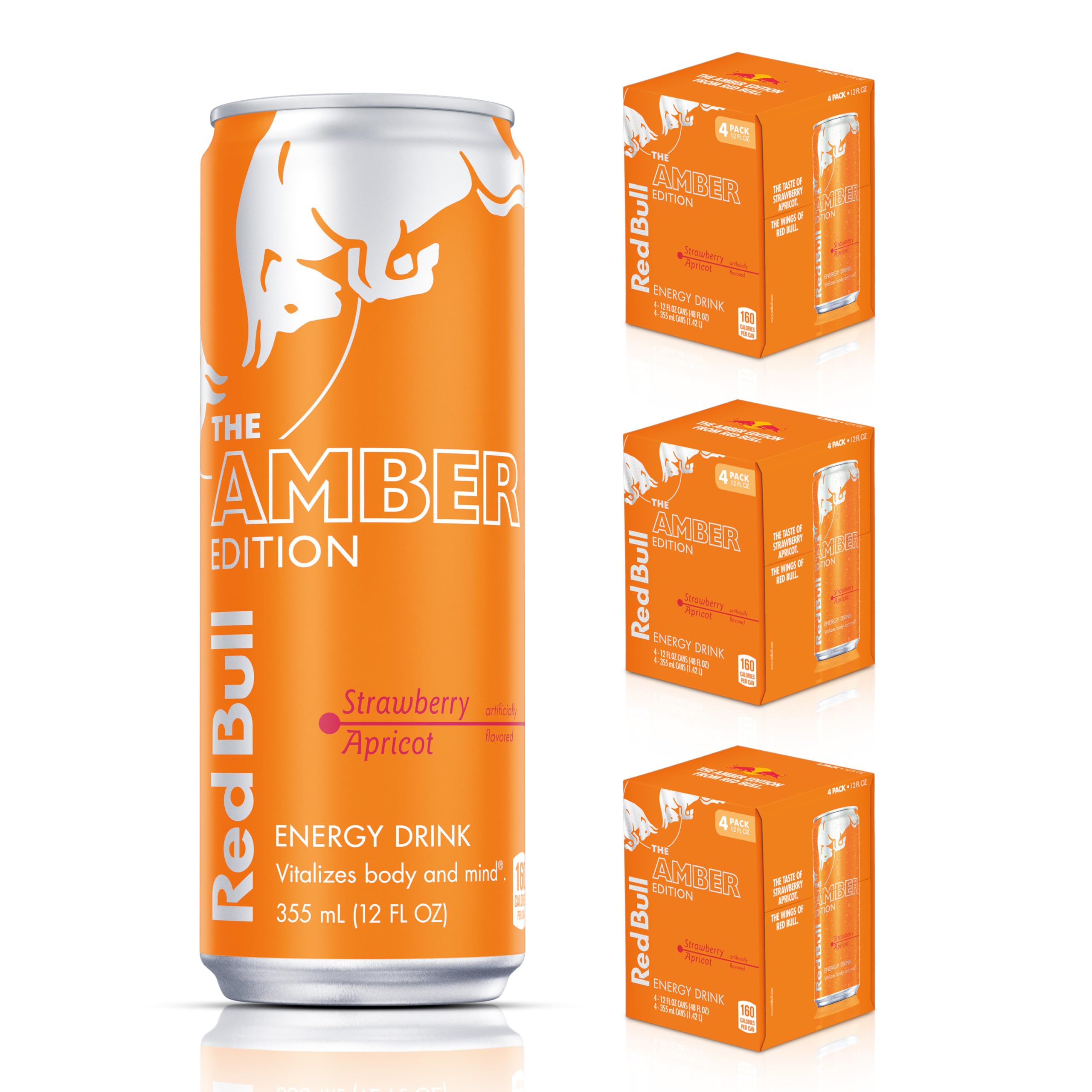 Amazon.com : Red Bull Amber Edition Energy Drink, Strawberry Apricot ...