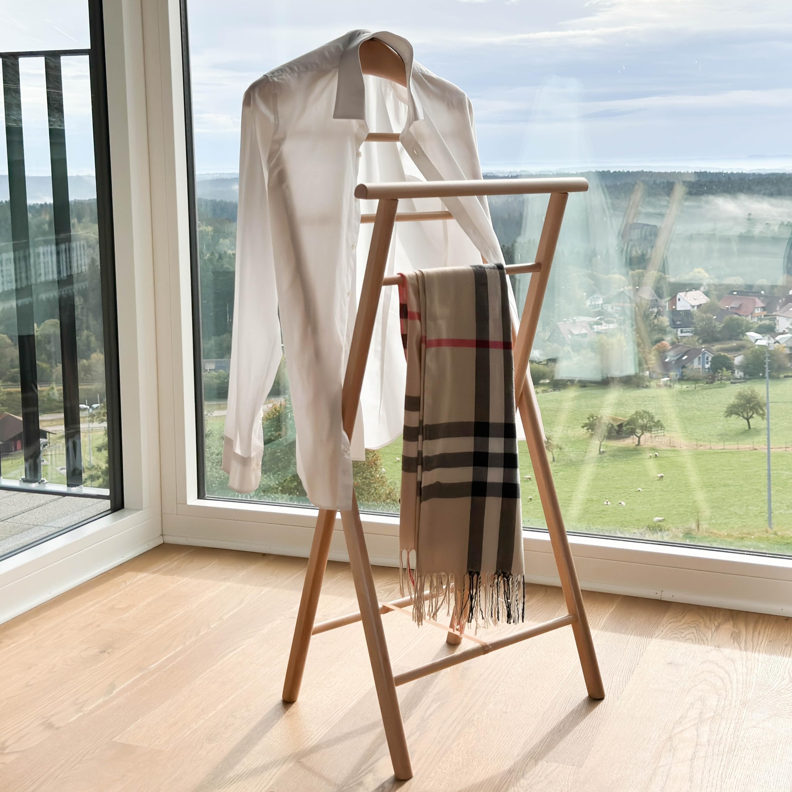 Staboos Stummer Diener aus Massiv Holz - klappbarer Herrendiener und ...