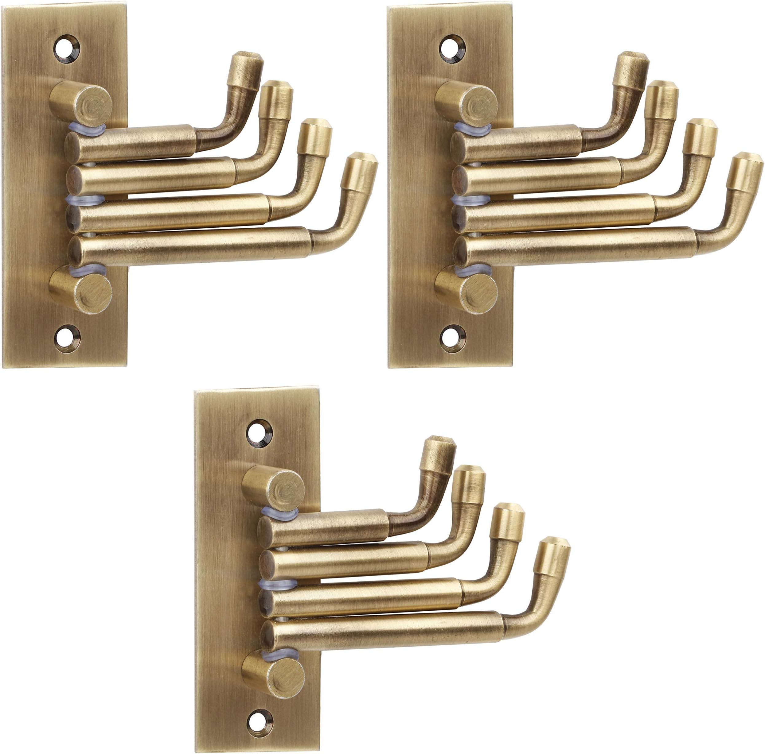 DOCOSS -Pack of 4-Antique-2 Pin Bathroom Cloth Hanger Wall Robe Hooks ...