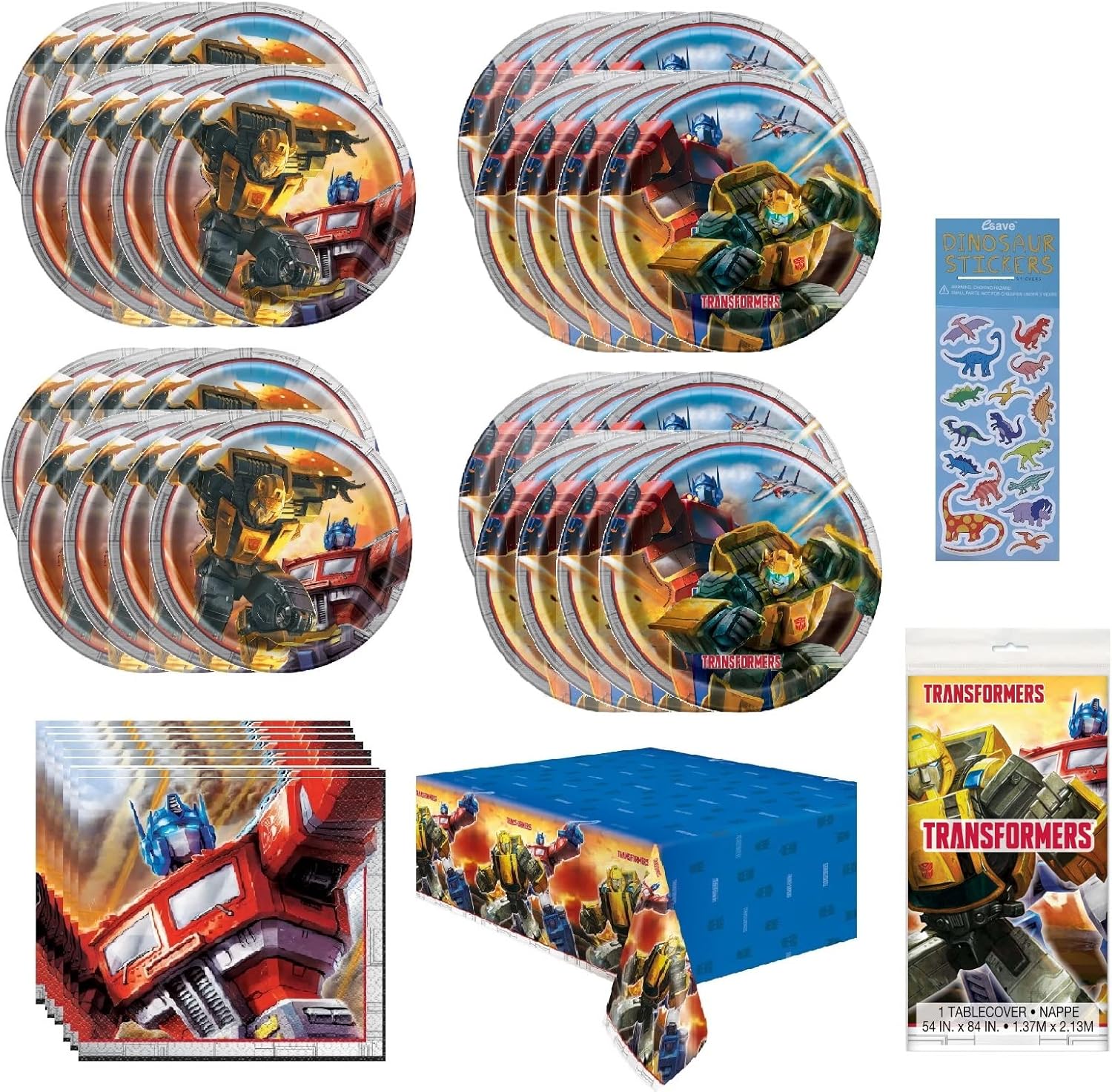 Amazon.com: Transformers Birthday Party Supplies Bundle Pack Includes ...