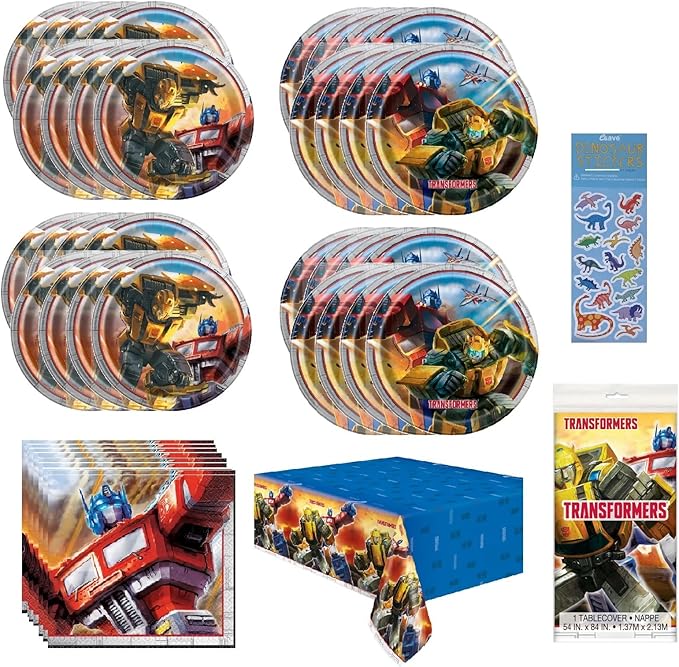Amazon.com: Transformers Birthday Party Supplies Bundle Pack Includes ...