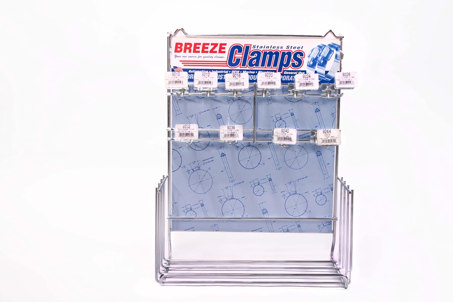 Breeze Steel Hose Clamp Display Rack, Empty Rack for 6300 Assortment or ...
