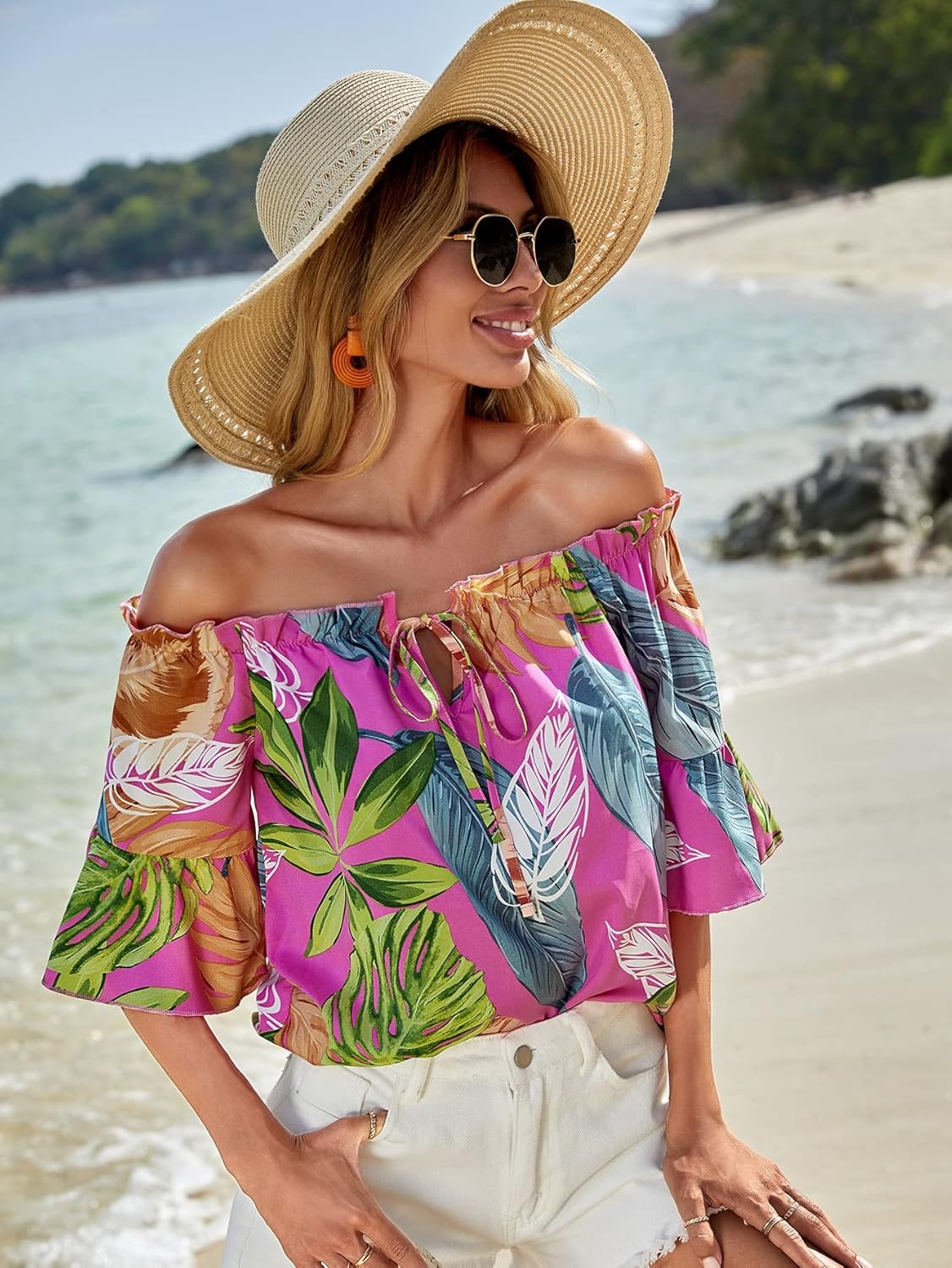 Amazon.com: Hamklla Sexy Tops for Women Women's Tops Shirts for Women ...