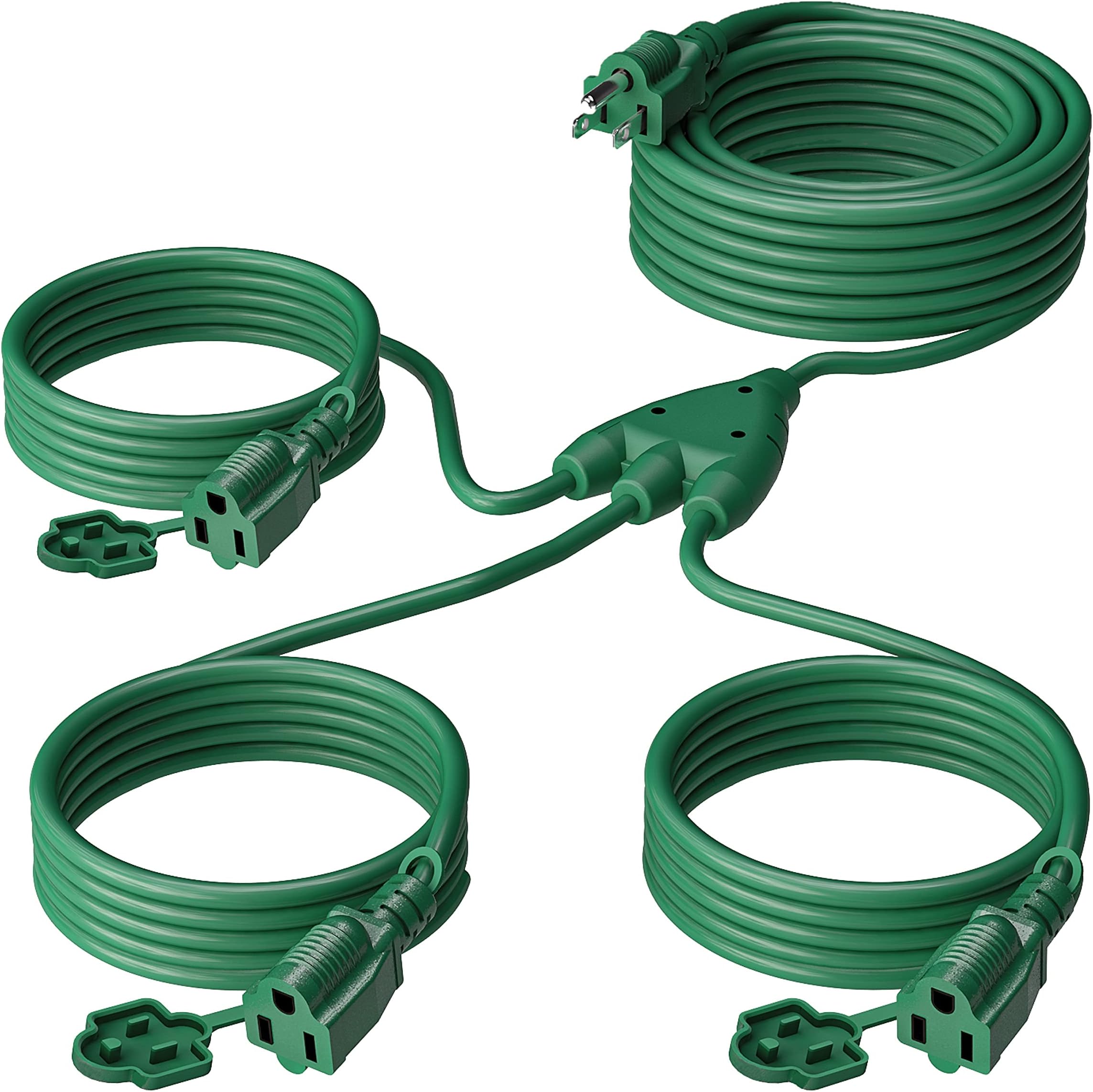 Amazon.com: Stright 1 to 3 Splitter Extension Cord (Combined 40 FT, End ...