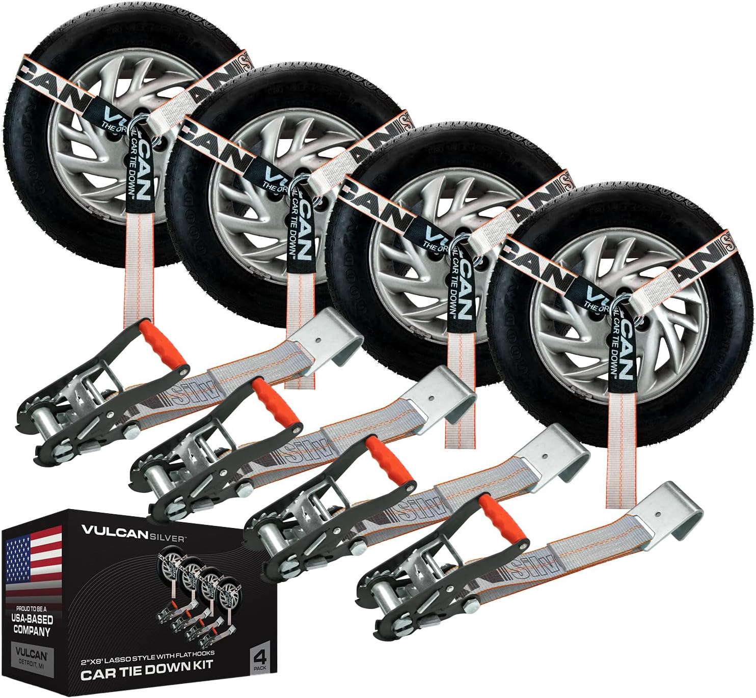 Amazon.com: VULCAN Ratchet Buckle with Finger Hook - Silver Series - 2 ...