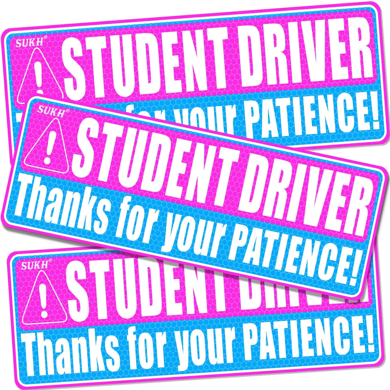 Amazon.com: Vaincre Student Driver Car Magnet - Set of 4 New Driver ...