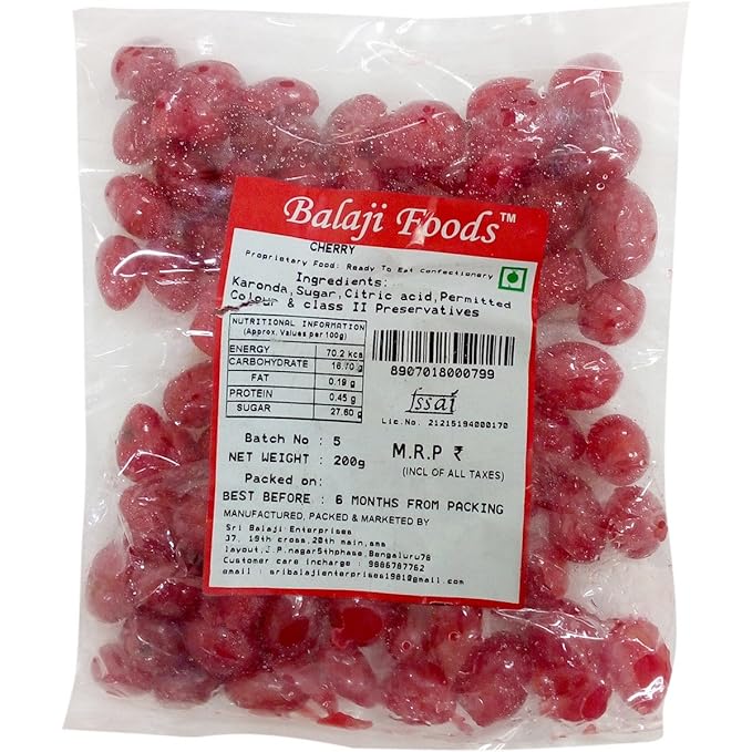 Balaji Foods Cherry, 200g Pack : Amazon.in: Grocery & Gourmet Foods