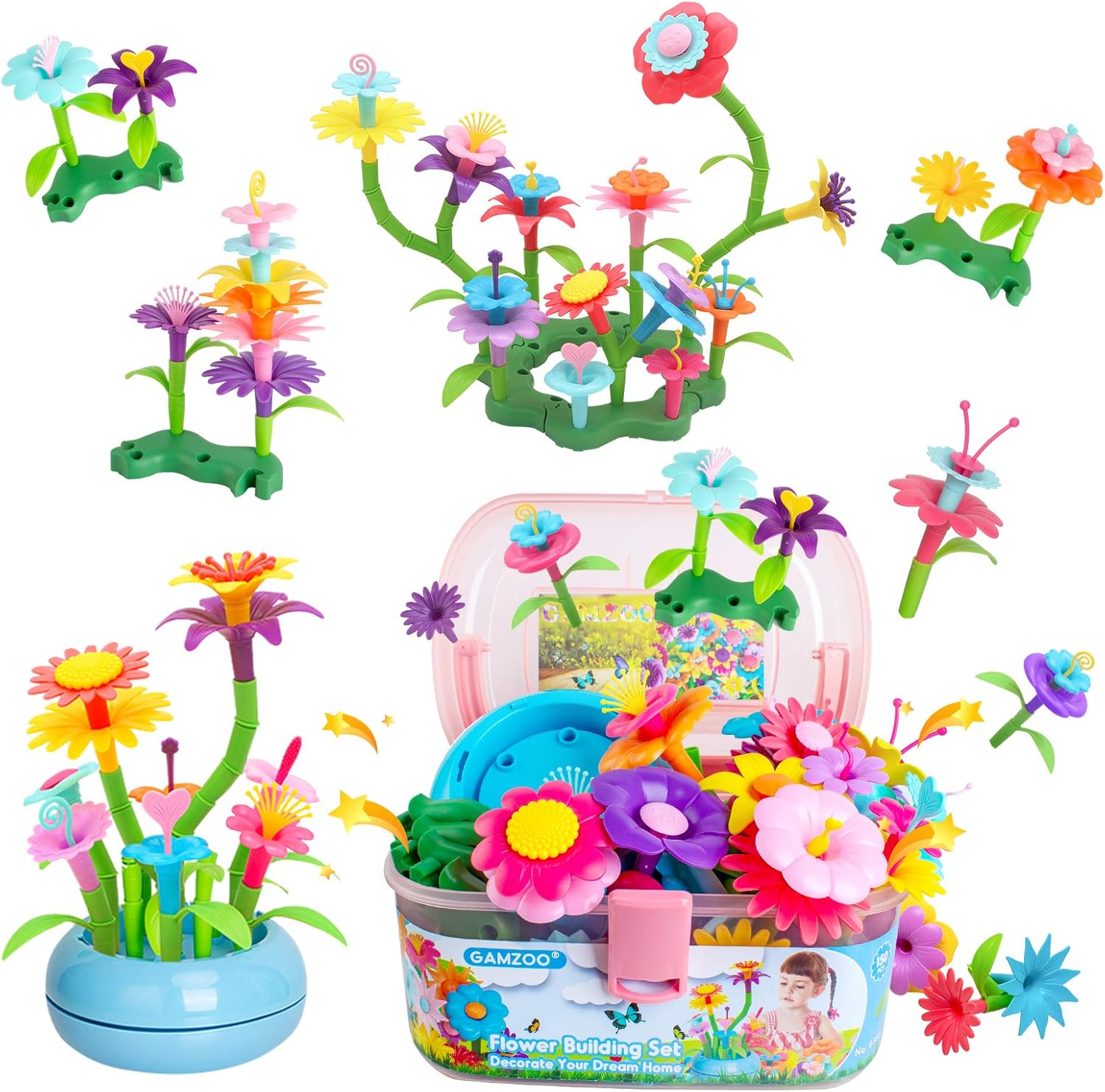 Amazon.com: GAMZOO Flower Garden Building Toys Girls Birthday Gifts for ...