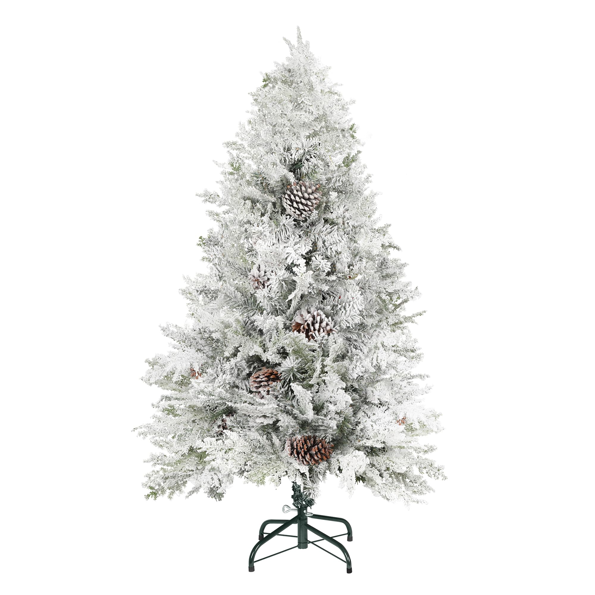 Amazon.com: 4 FT Snow Flocked Artificial Christmas Tree, Full Xmas Tree ...
