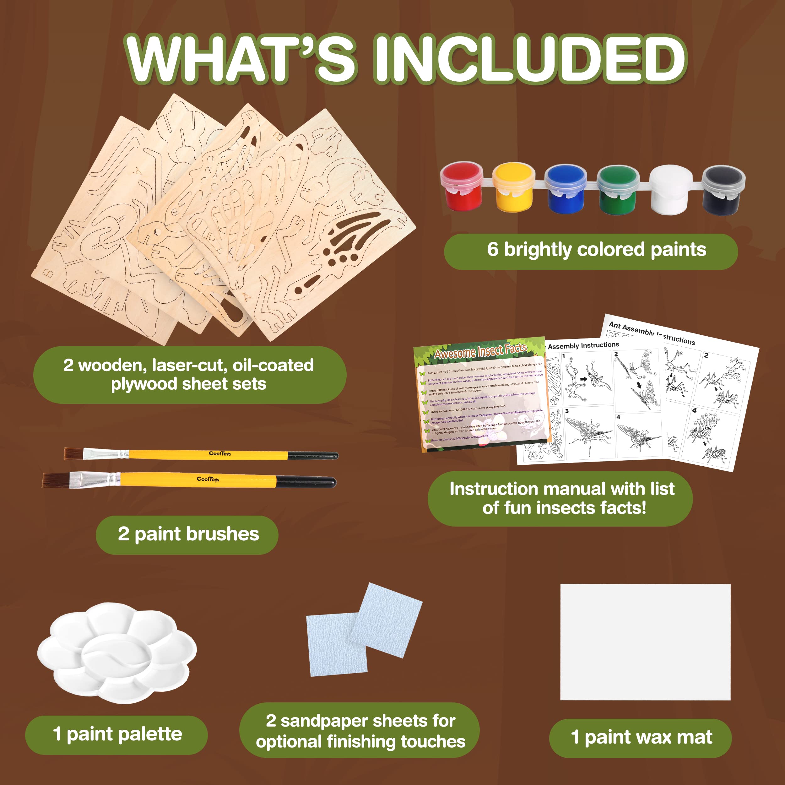 Snapklik.com : Intrepid Insects Paint N Play 3D Model And Craft Kit ...