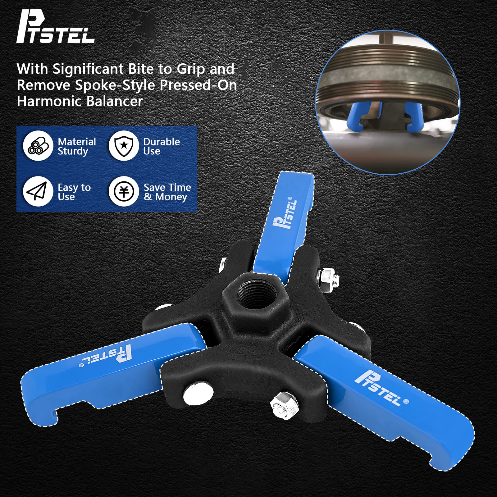 Snapklik.com : PTSTEL Harmonic Balancer Puller Set Remove Damper ...