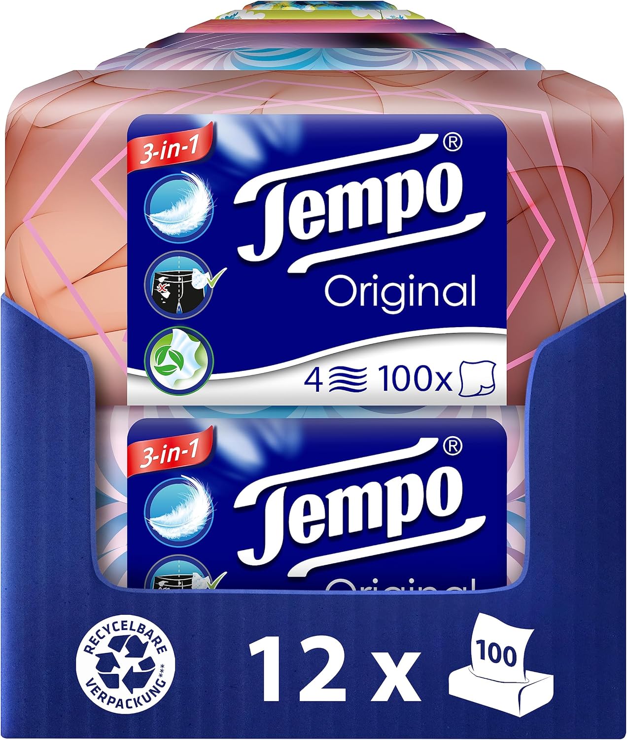 Tempo Original Taschentücher Duo-Box - Vorteilspack - 12 Boxen, 100 ...