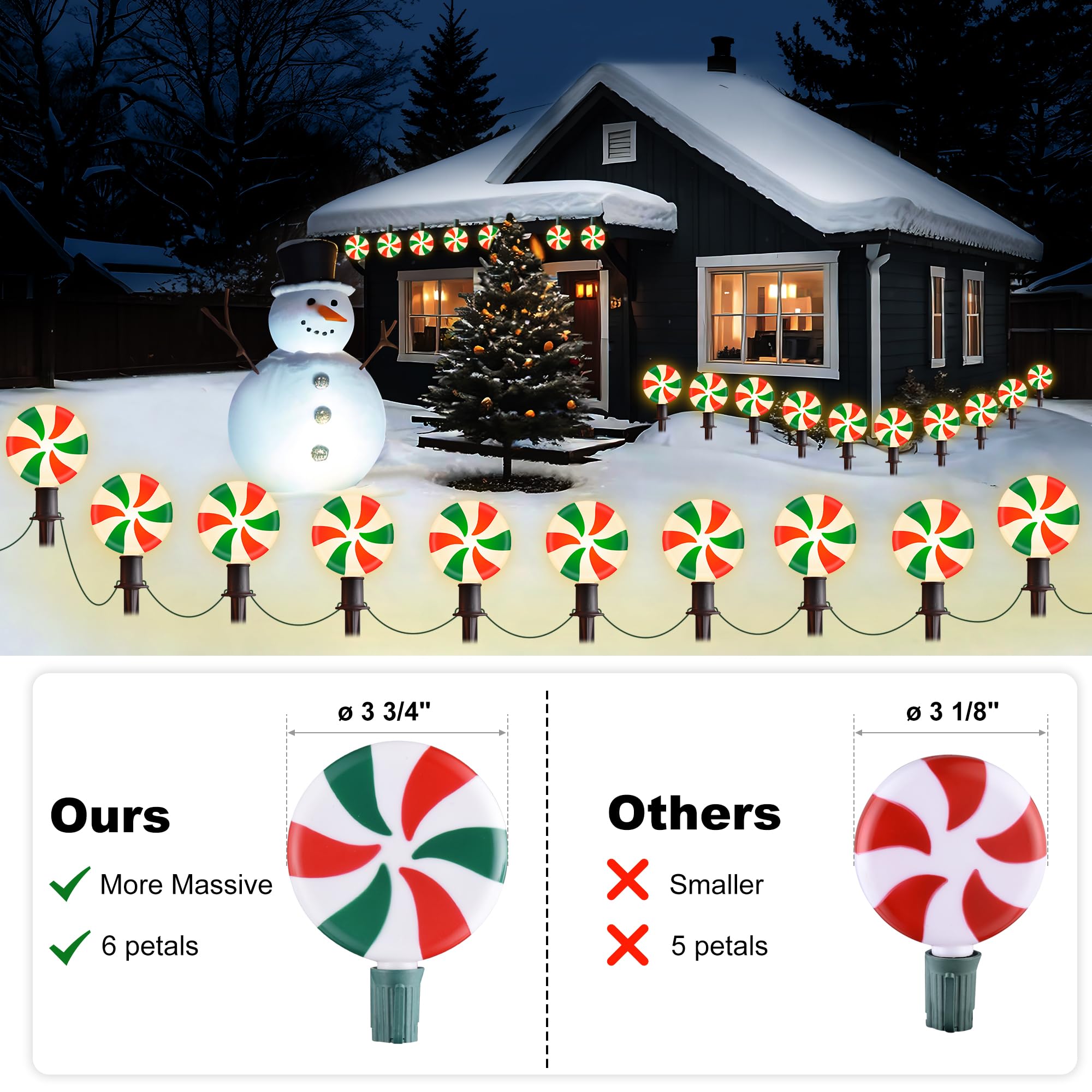 Lollipop Led Christmas Pathway Lights Demolights Christmas Candy Cane