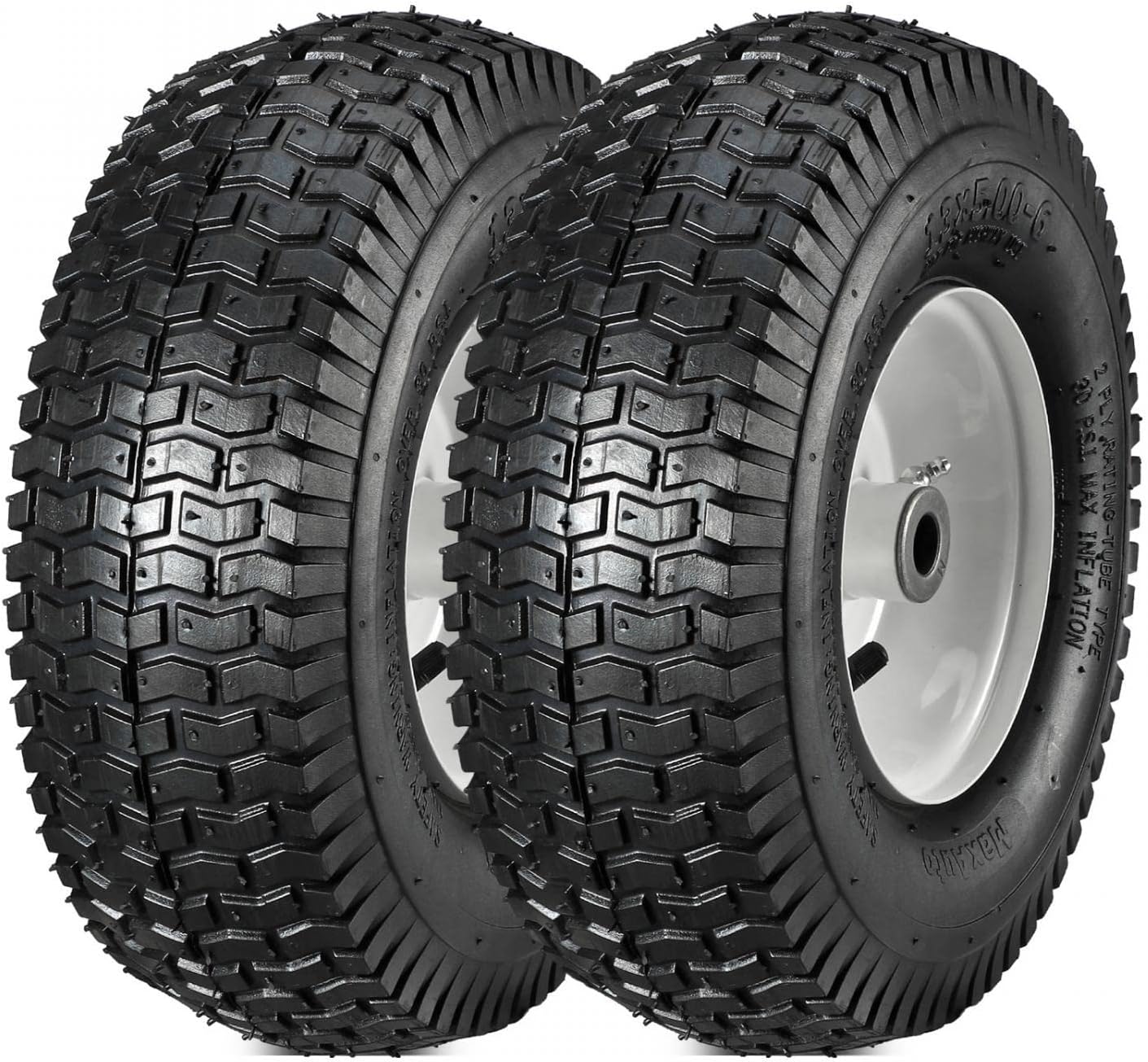 Amazon.com: Marathon 30326 13x5.00-6in Flat Free Lawnmower Tire on ...