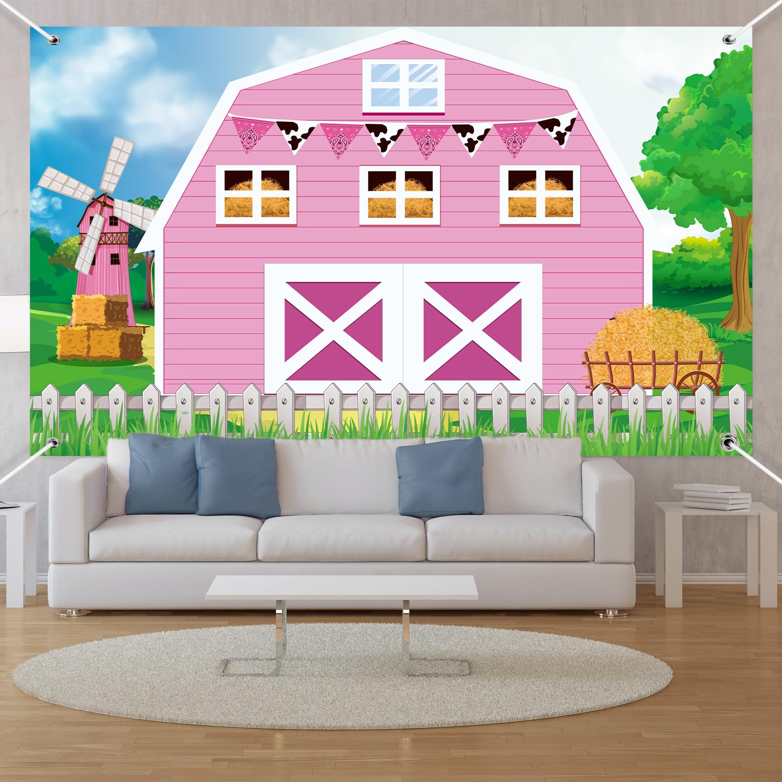 Snapklik.com : Farm Barn Door Backdrop Birthday Party Supplies Barn ...
