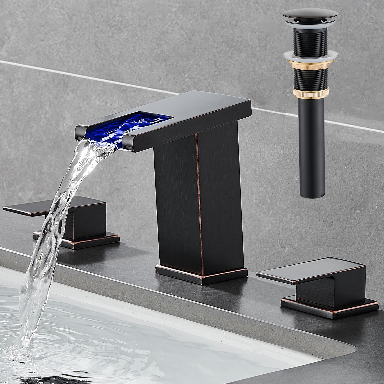 Waterfall Tub Faucet Oil Rubbed Bronze WherEver Deck Mount Waterfall